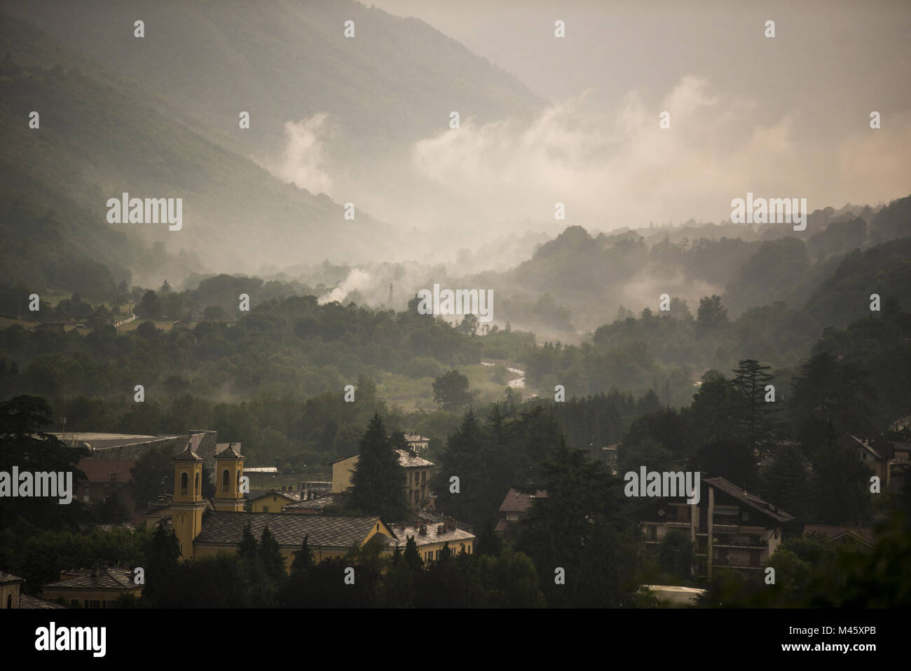 Pellice Valley in Piemont after a Thunderstorm Stock Photo - Alamy
