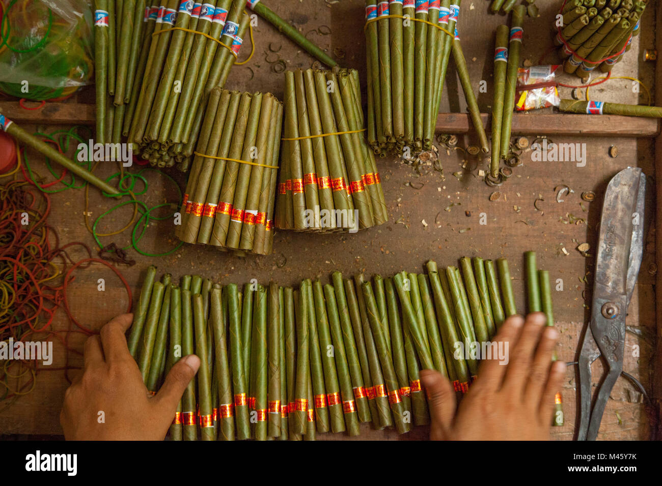 Cigar factory in Myanmar Stock Photo - Alamy