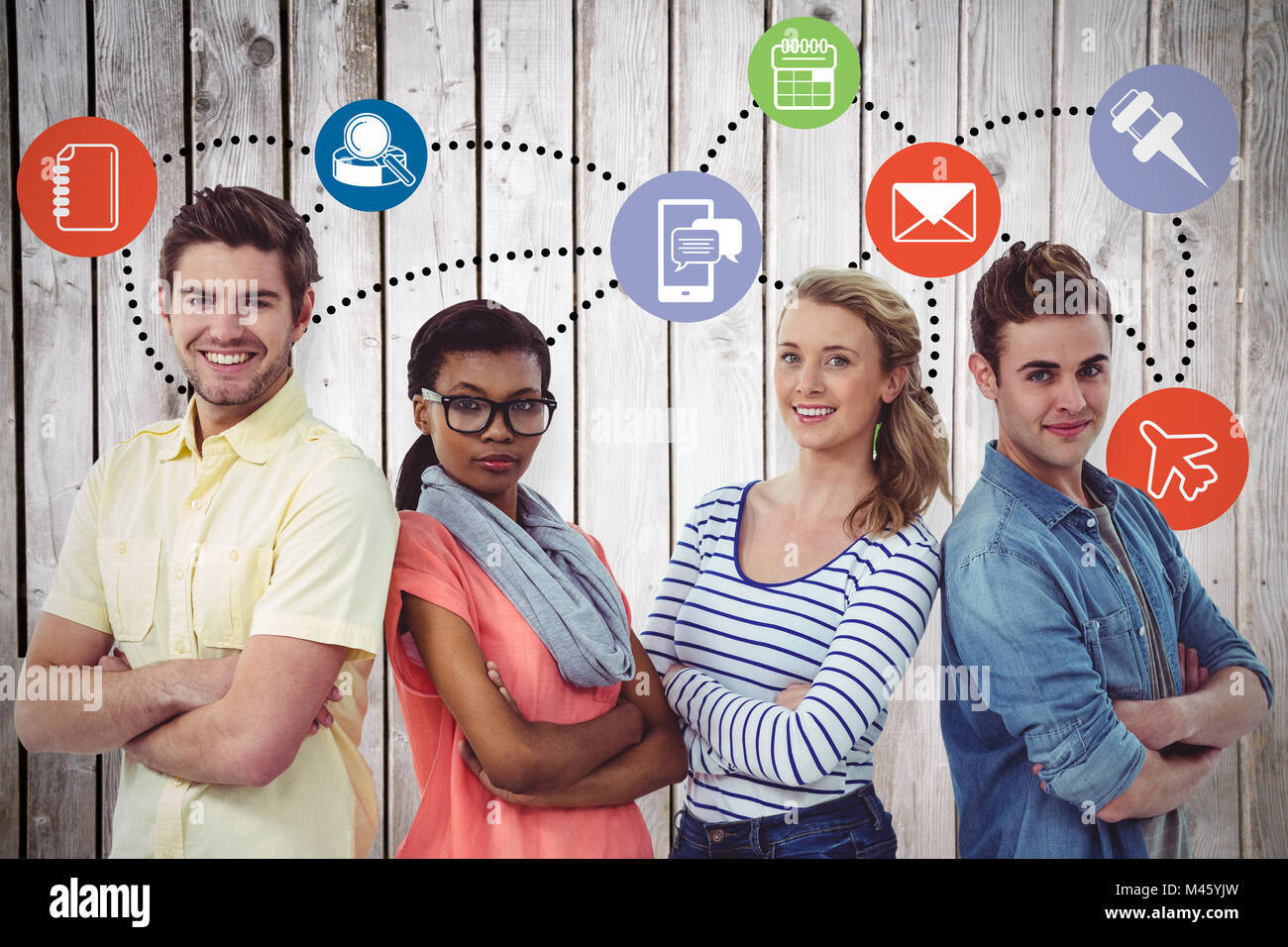 Digital composite teamwork text hi-res stock photography and images - Alamy