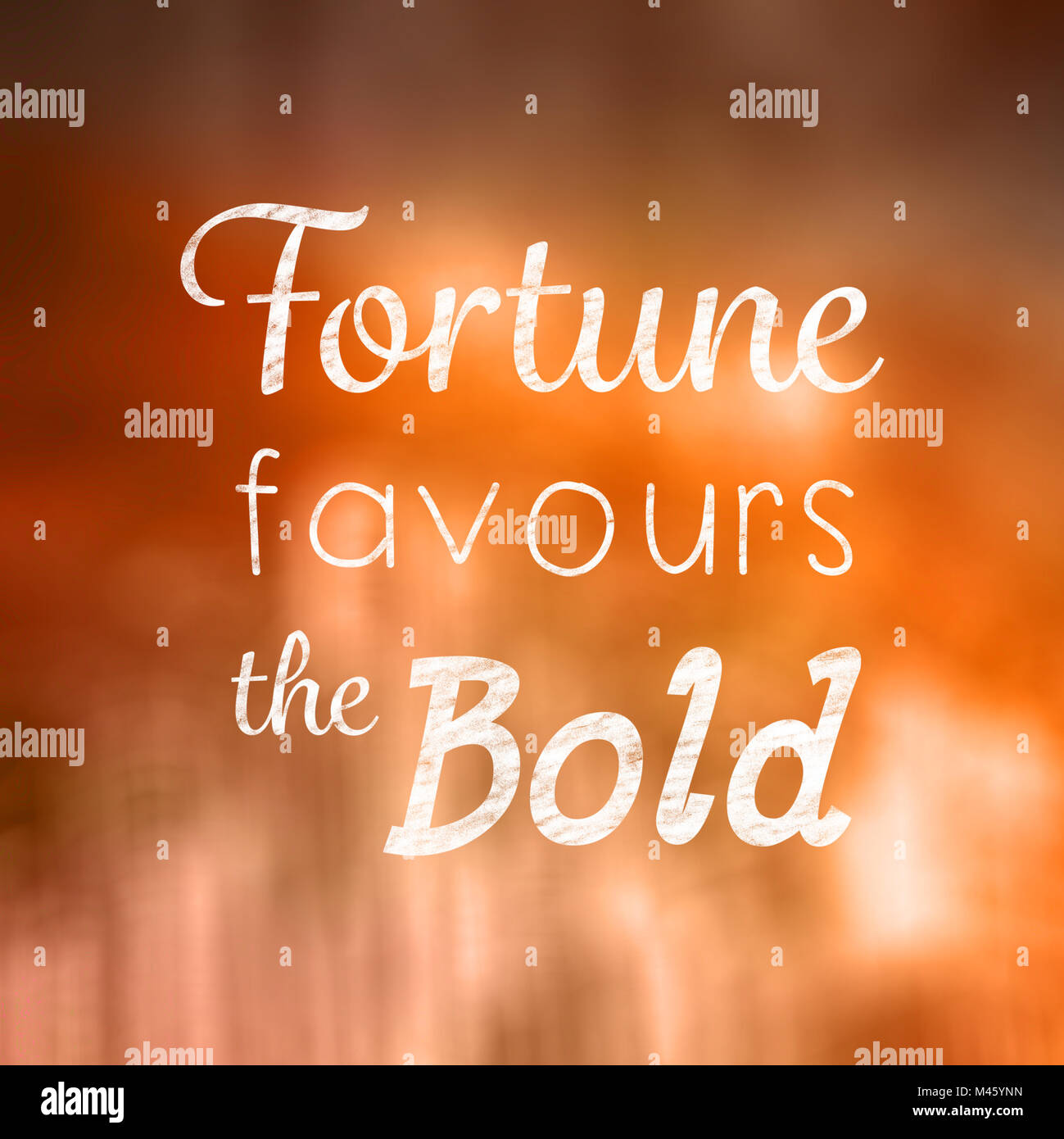 Composite image of fortune favours the bold words Stock Photo - Alamy
