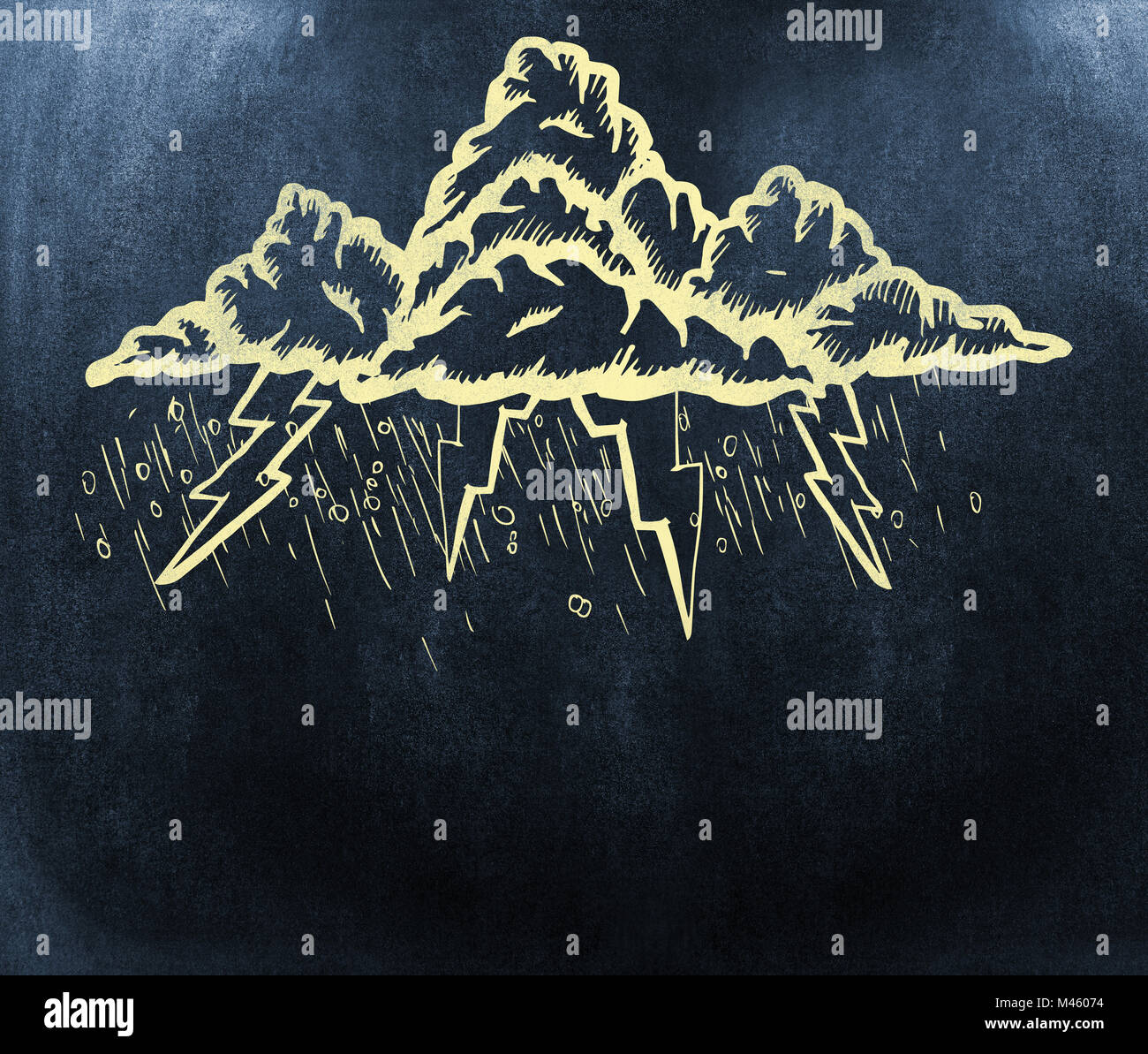 Composite image of outline of lightning clouds Stock Photo - Alamy