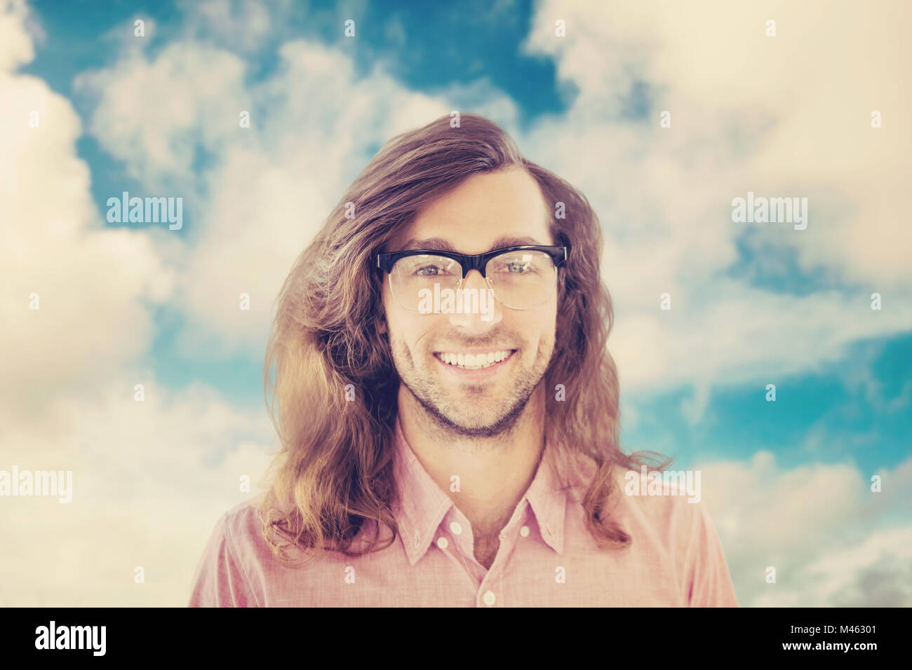 Digital composite eye in clouds hi-res stock photography and images - Alamy