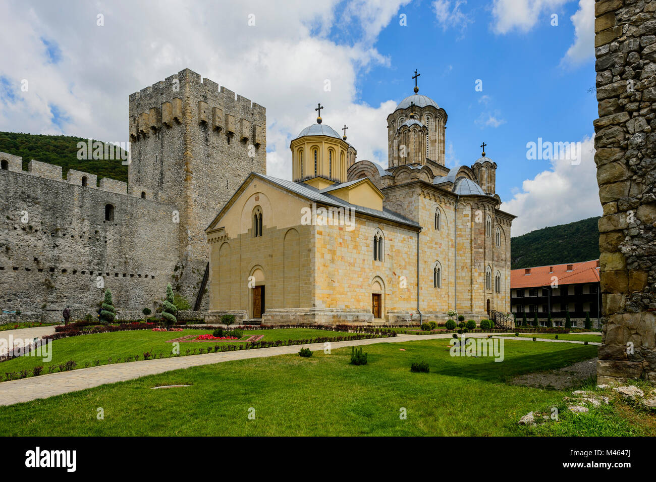 Manasija monastery, Serbia Stock Photo - Alamy
