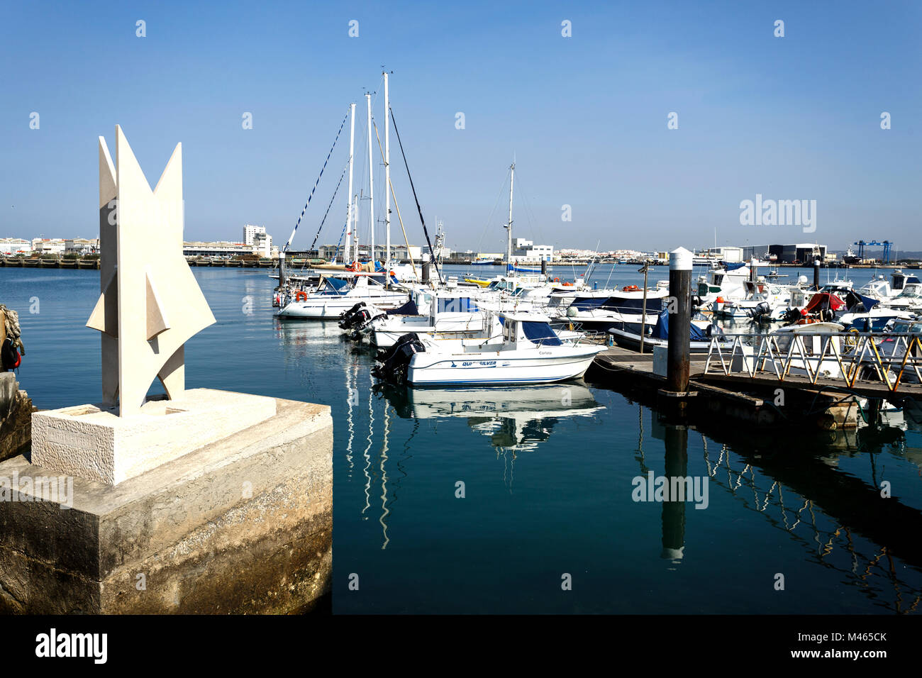 View of the modern marina in the harbour of Peniche, Portugal Stock ...