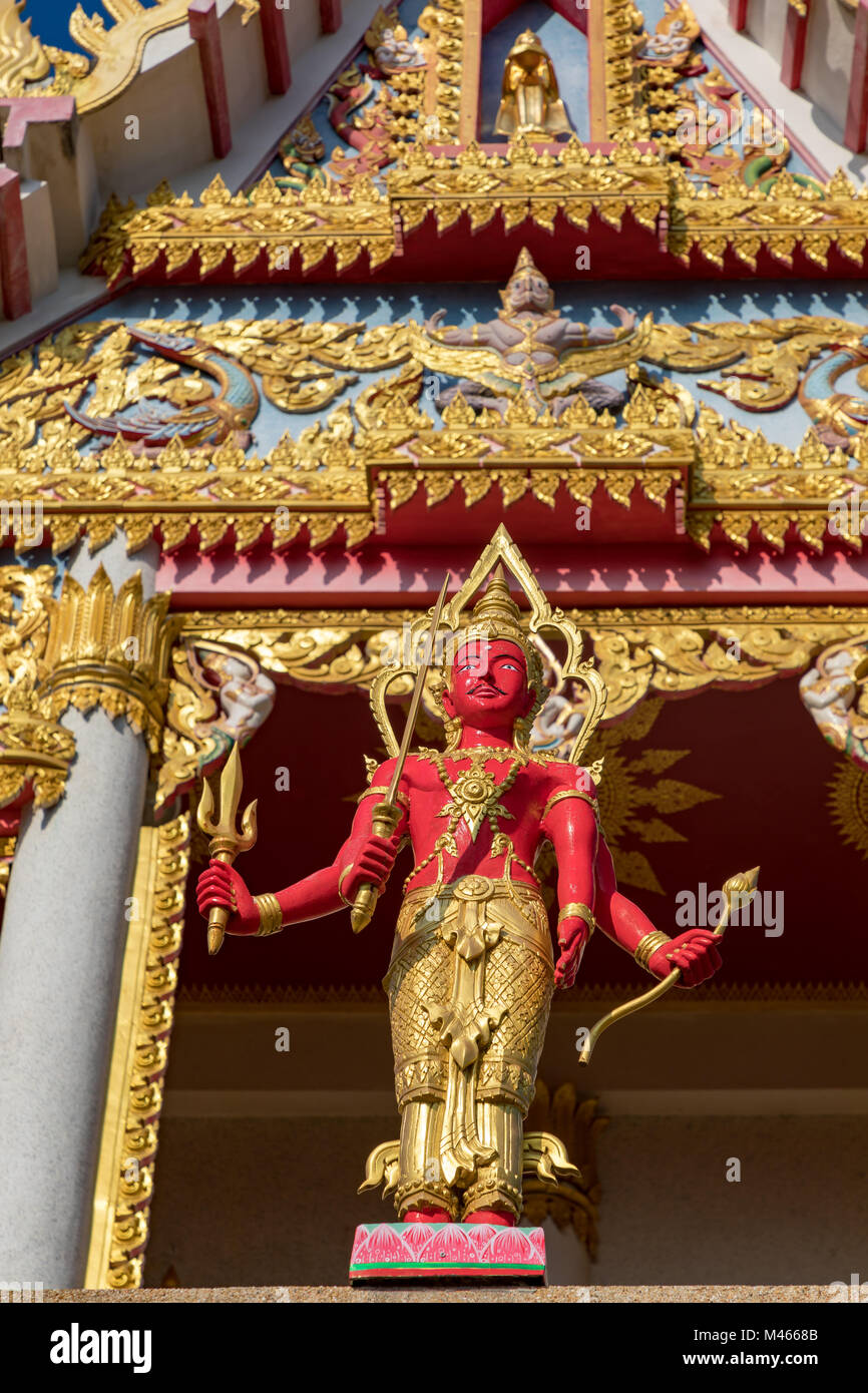 Wat Khao Rang Phuket Thailand Asia February 14, 2018 Detail of temple ...
