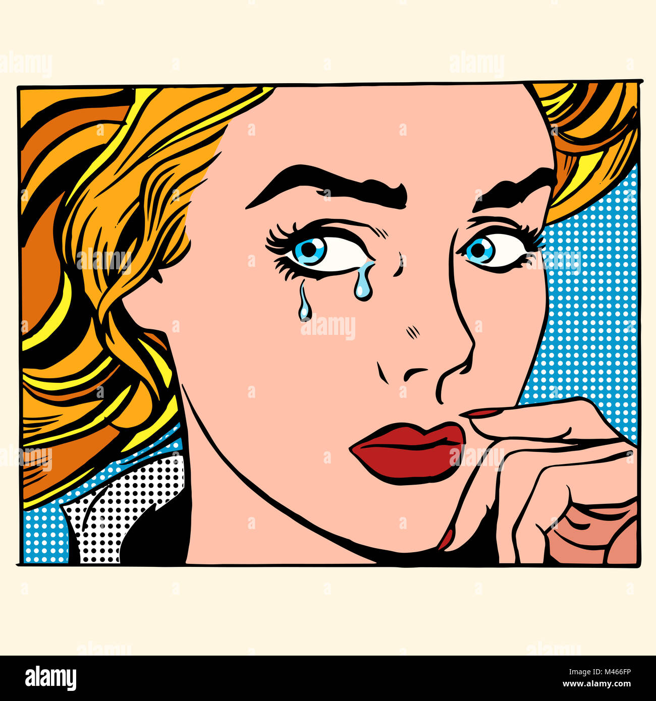 Cartoon crying woman hi-res stock photography and images - Alamy