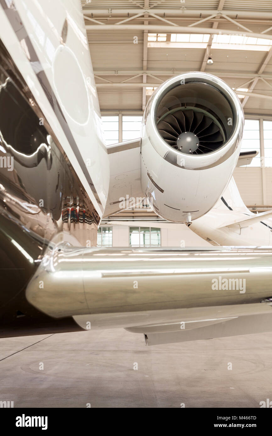 Close up of the engine on a corporate jet Stock Photo - Alamy