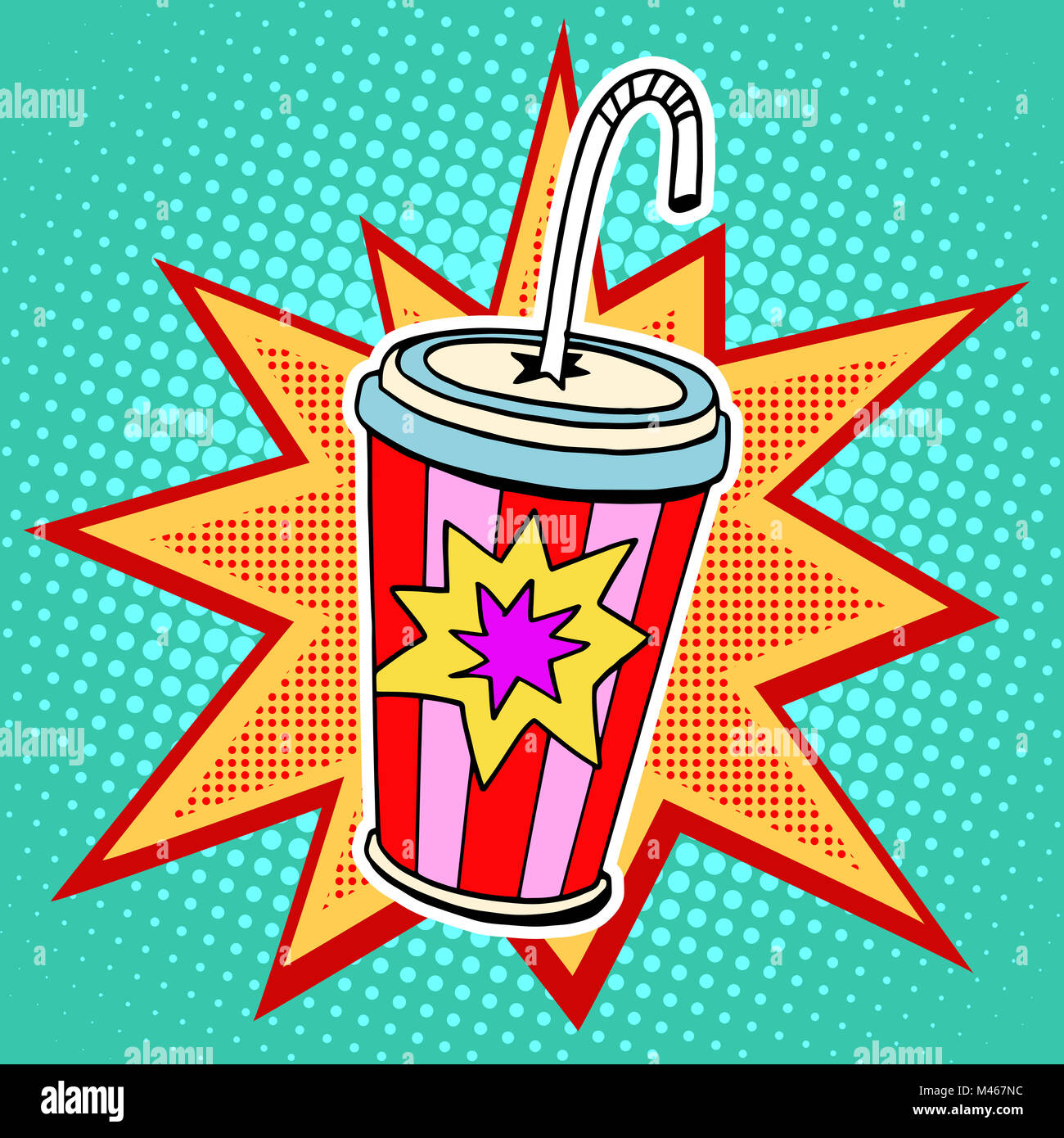 Cola paper cup straw fast food Stock Photo - Alamy
