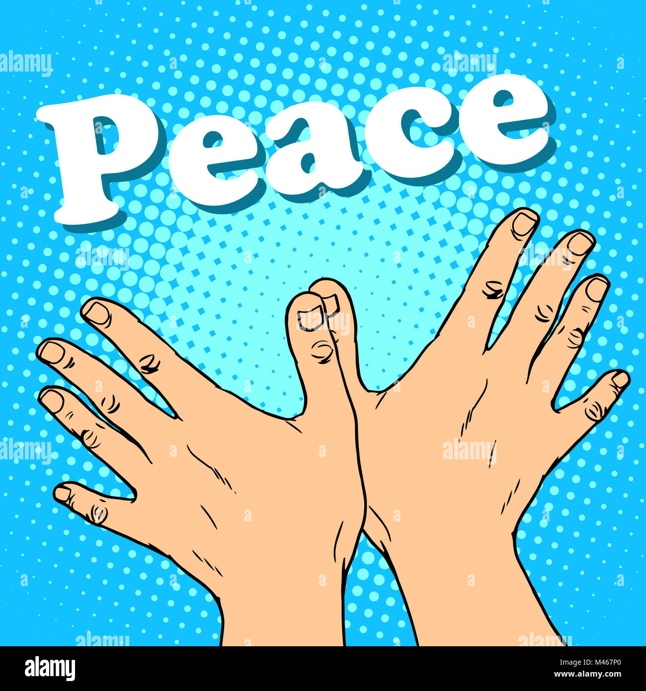 hand gesture dove of peace Stock Photo - Alamy
