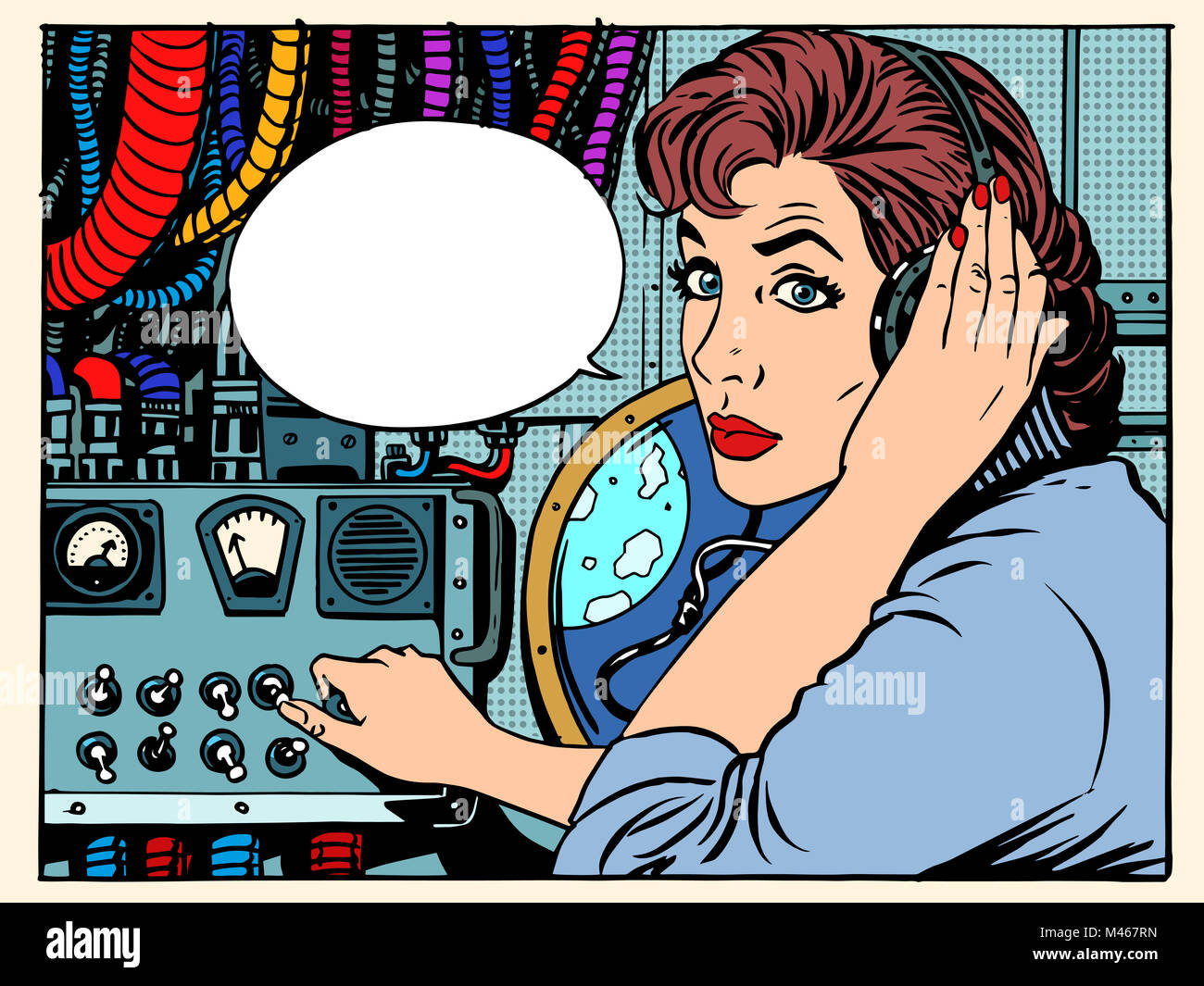 Radio operator cartoon hi-res stock photography and images - Alamy