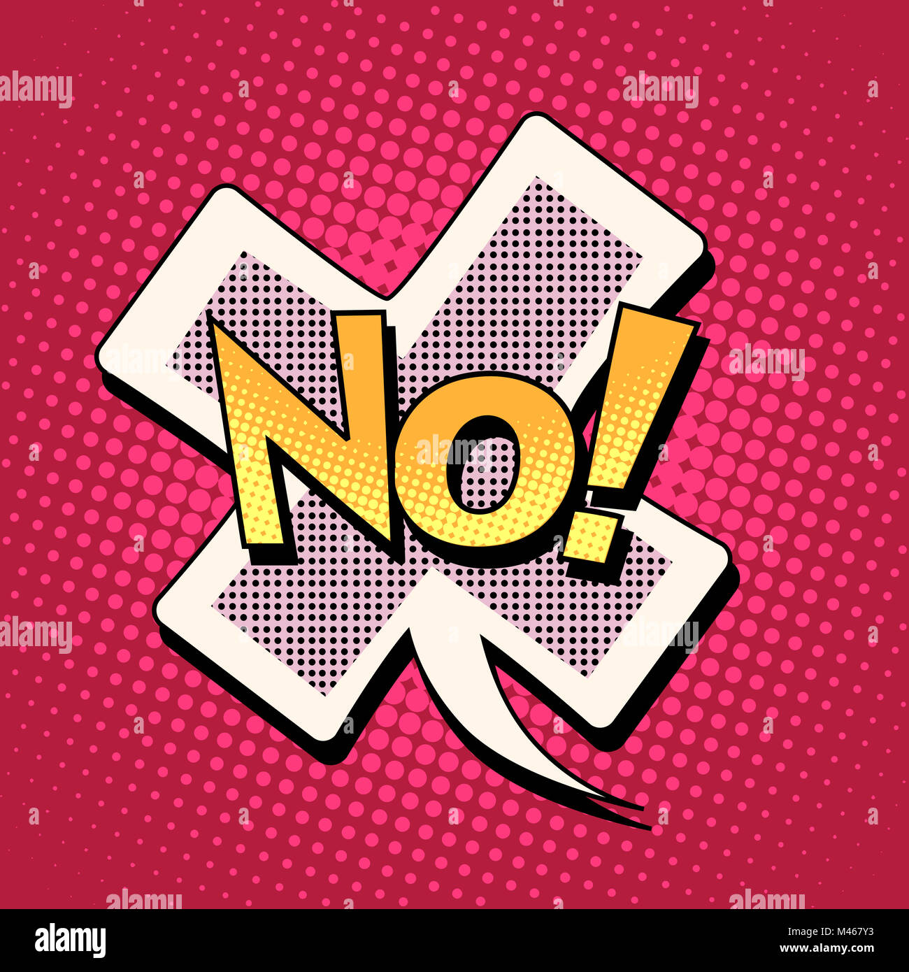 No pop art comic bubble hi-res stock photography and images - Alamy