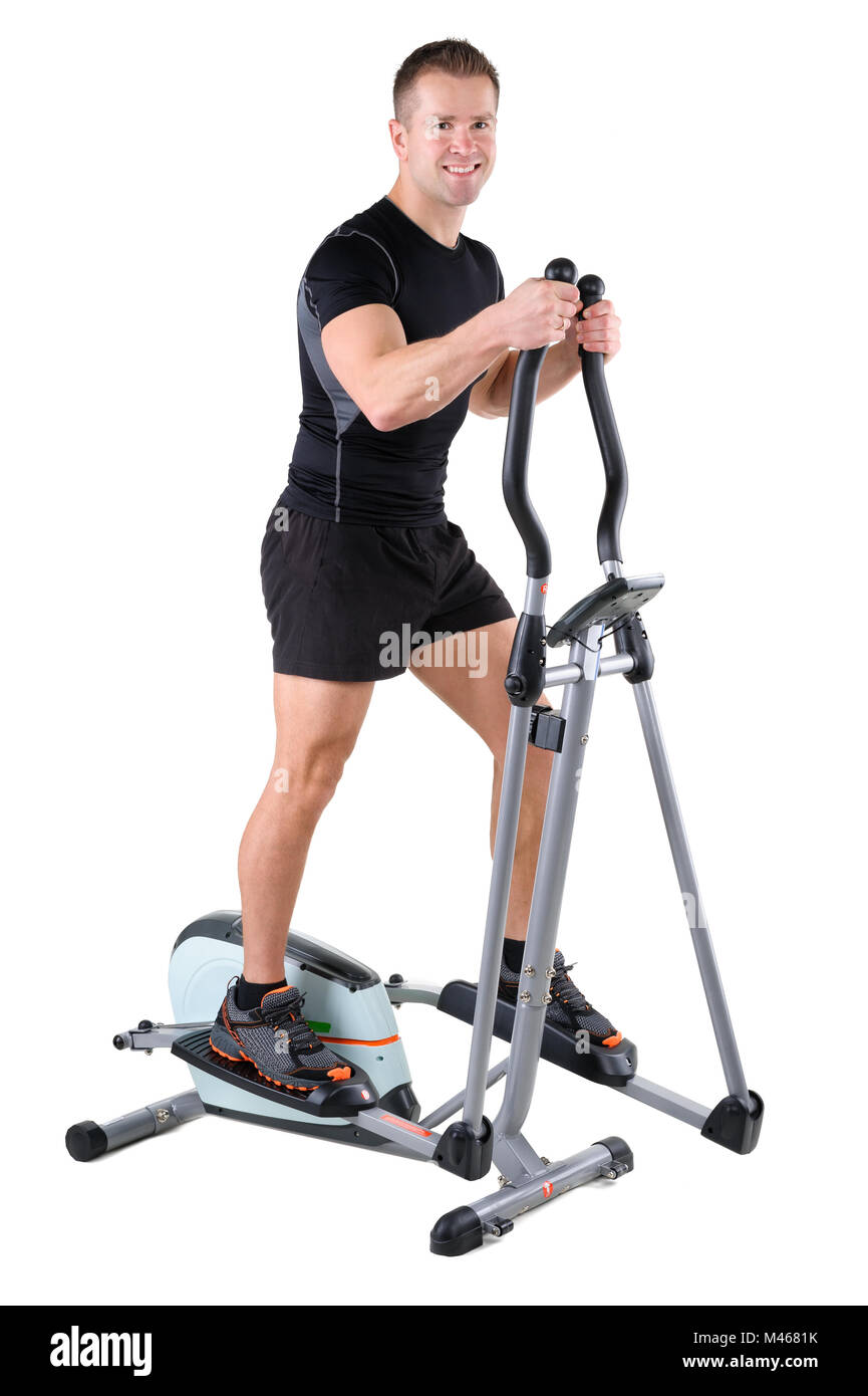 Male athlete on elliptical trainer hi-res stock photography and images ...