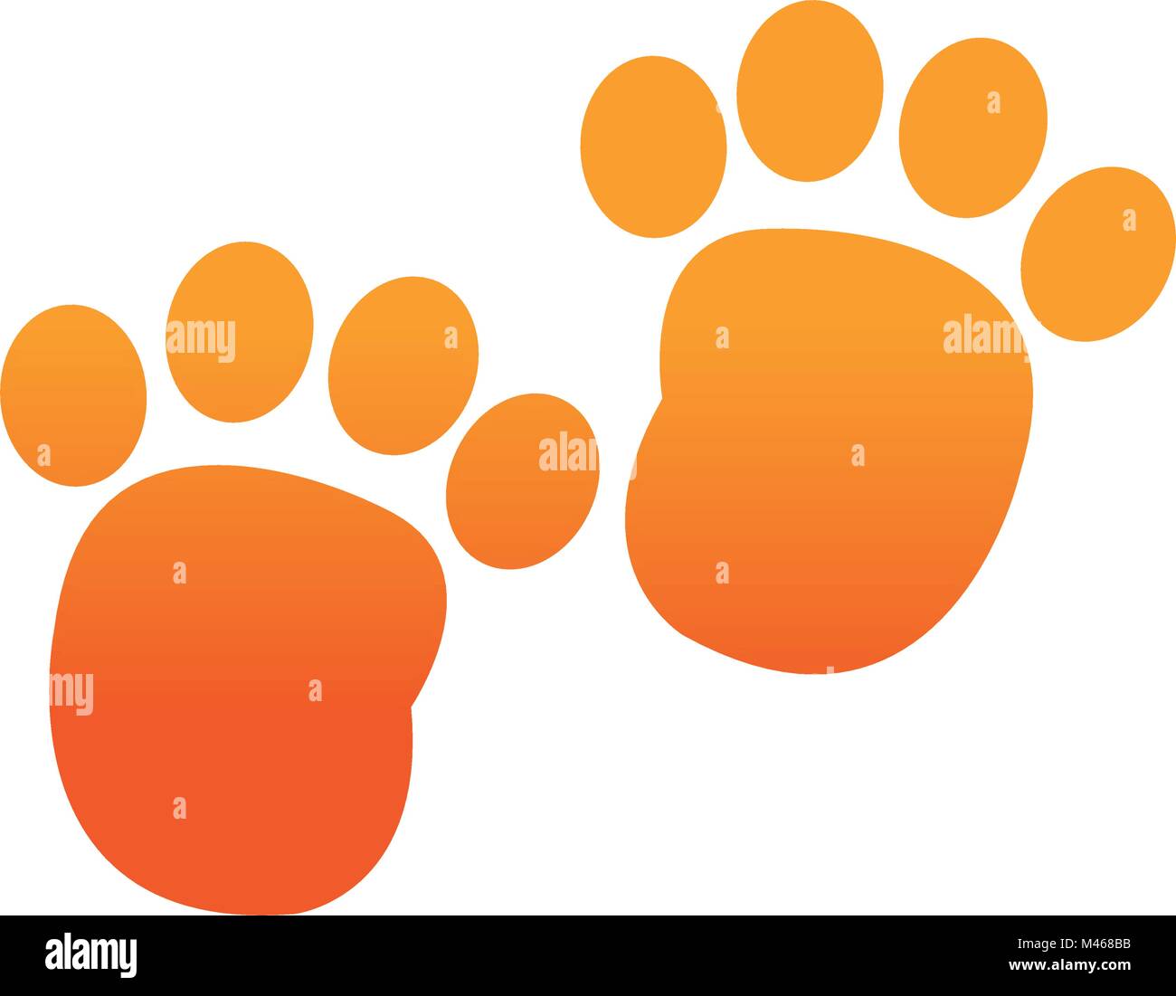 orange human footprint with toes mark sign Stock Vector Image & Art - Alamy