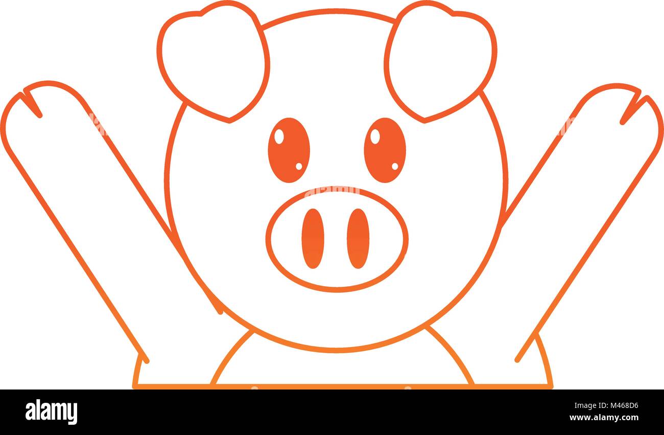 Orange pig Stock Vector Images - Alamy