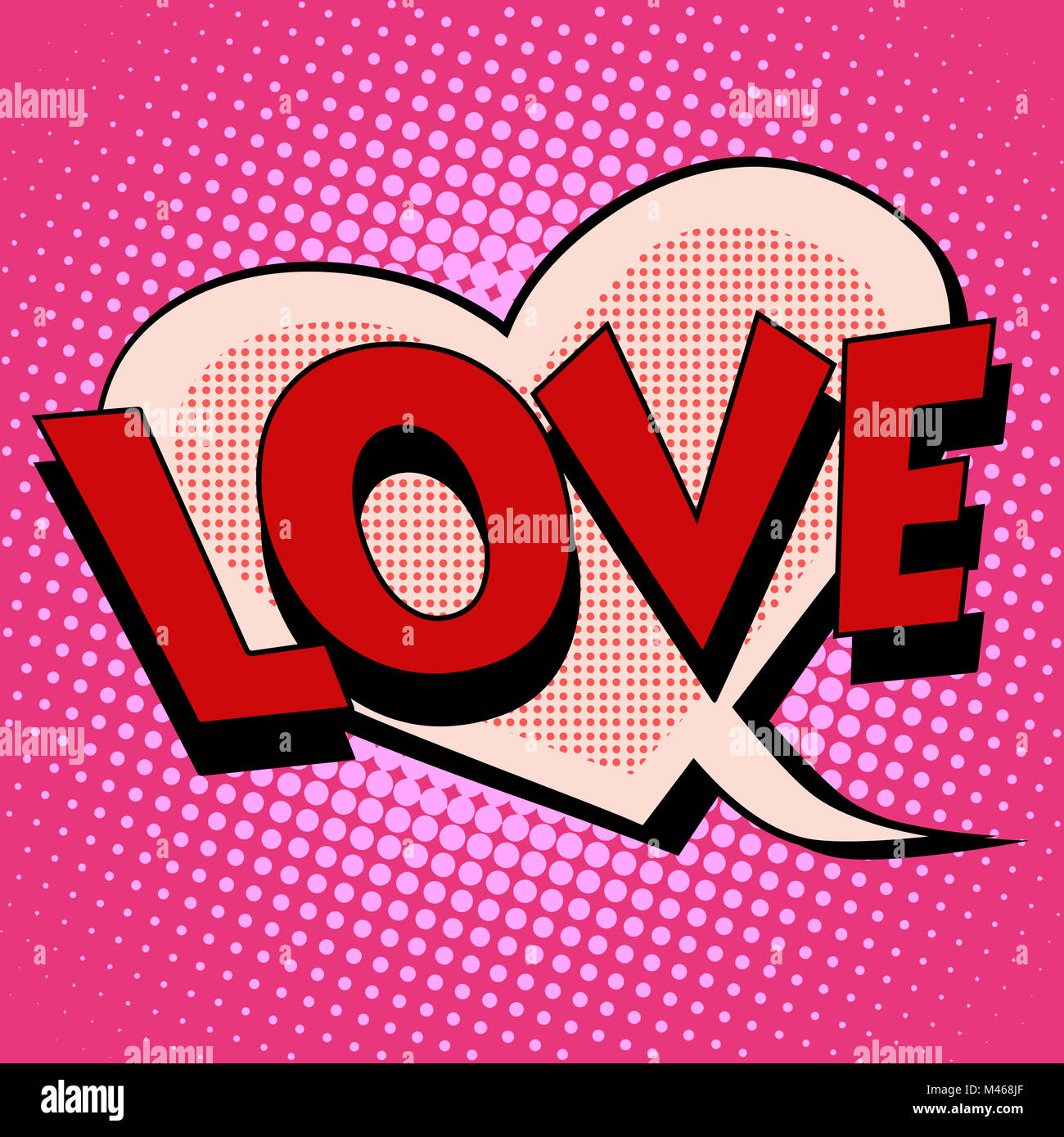 Heart comic style hi-res stock photography and images - Alamy