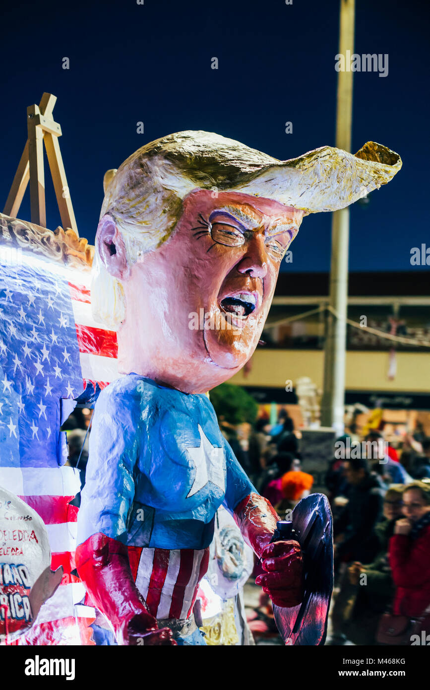 VIAREGGIO,ITALY-JAN.27: donald trump, usa president, is satirycally ...