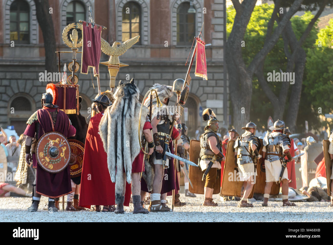Rome, Italy - April 23, 2017: people at the Show of The Birthday of ...