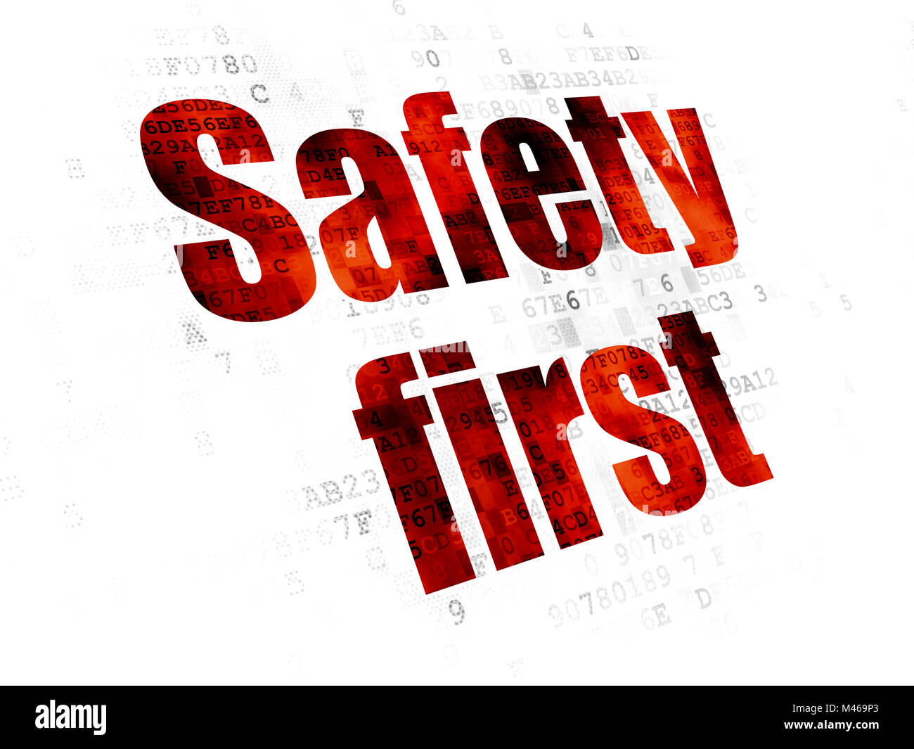 Security concept: Safety First on Digital background Stock Photo - Alamy