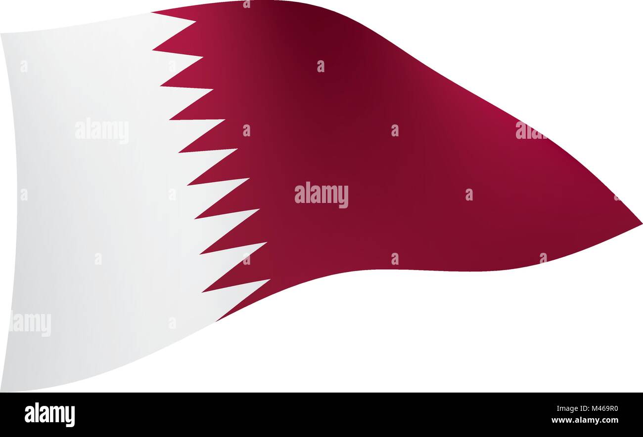 Qatar flag, vector illustration Stock Vector Image & Art - Alamy