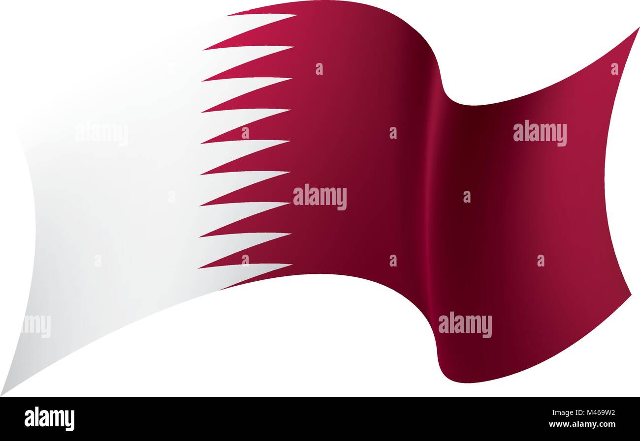 Qatar flag, vector illustration Stock Vector Image & Art - Alamy