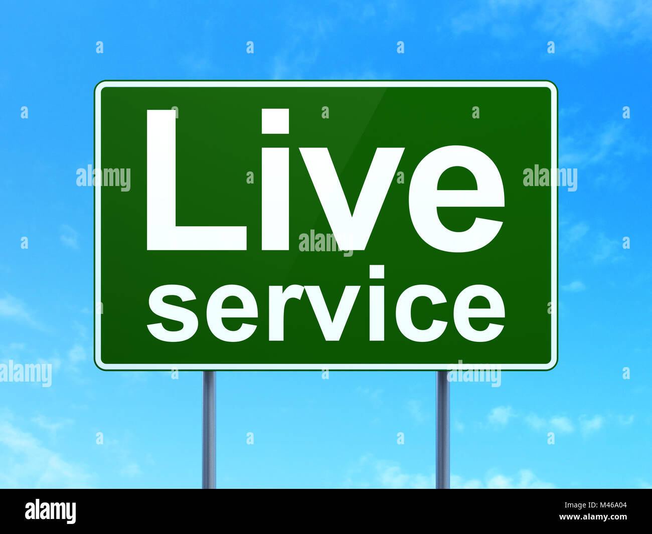 Finance concept: Live Service on road sign background Stock Photo - Alamy