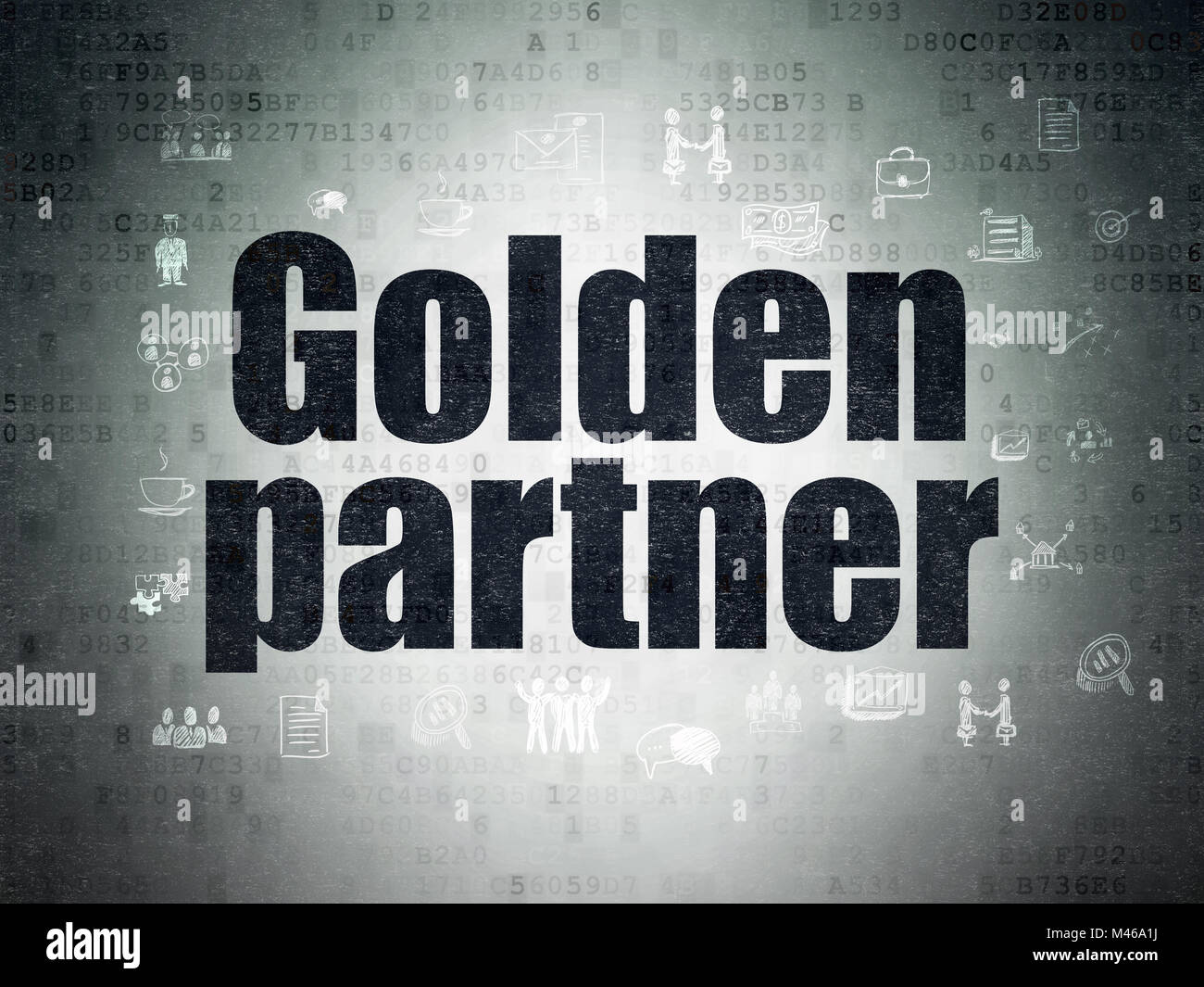 Finance concept golden partner hi-res stock photography and images - Alamy
