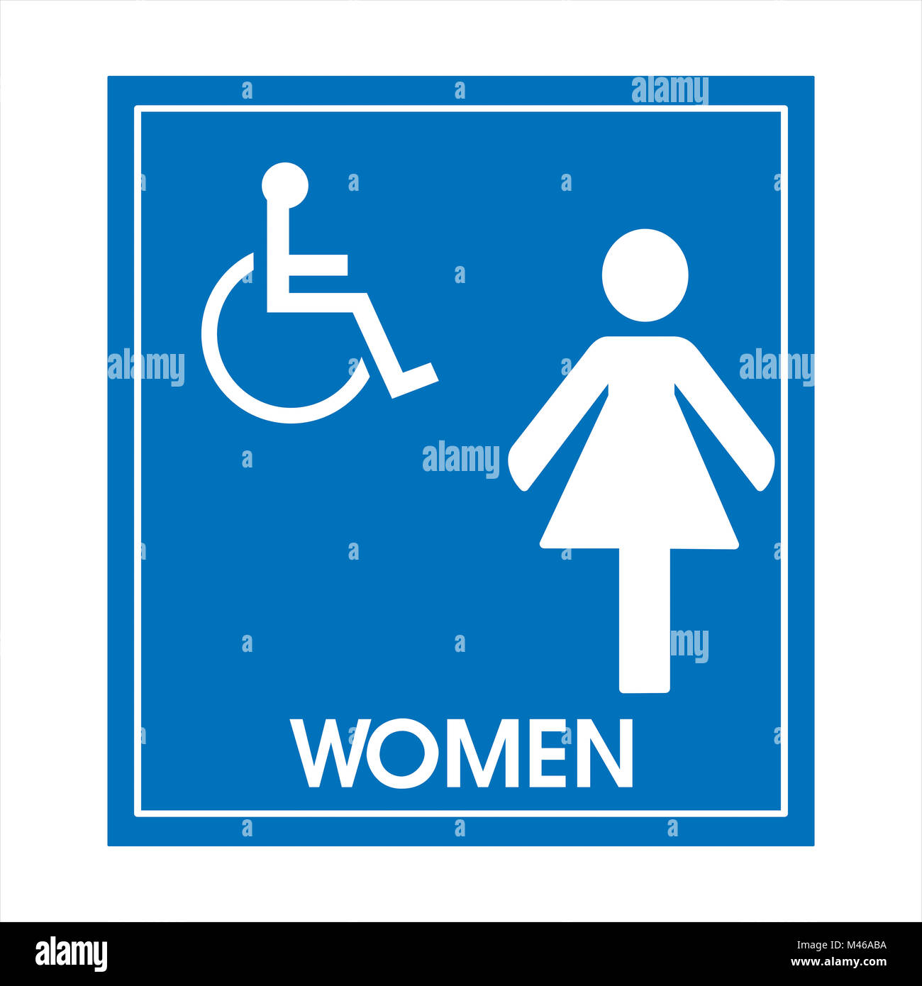 Handicap wheelchair woman sign Stock Photo - Alamy