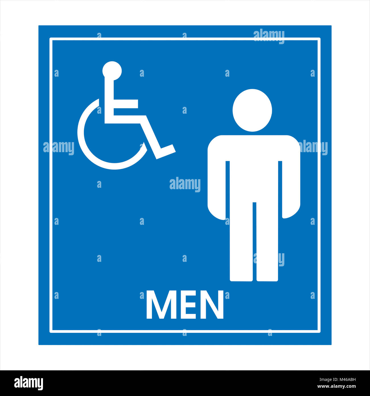 Handicap wheelchair man sign Stock Photo - Alamy