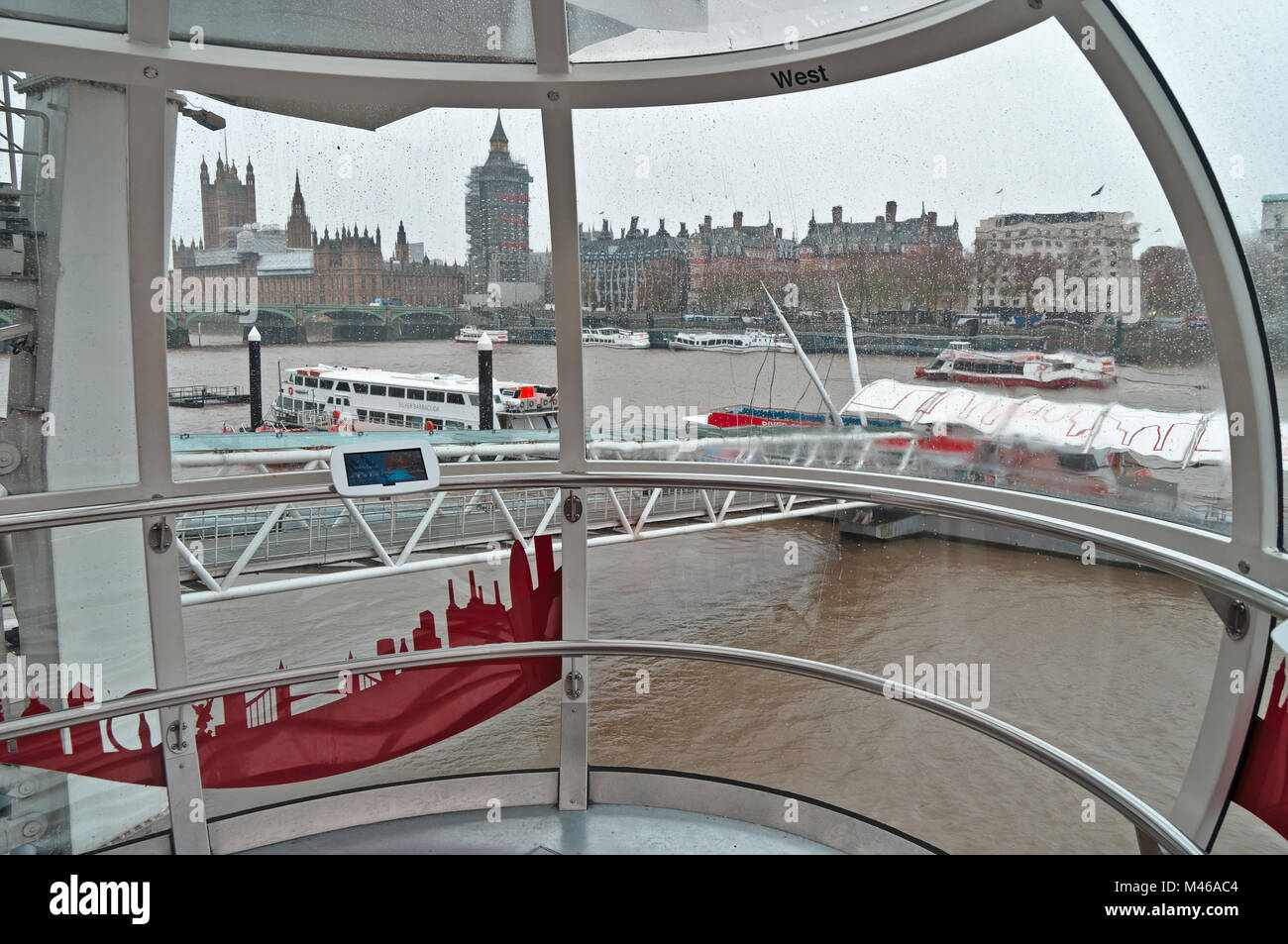 London Eye cabin inside Stock Photo - Alamy