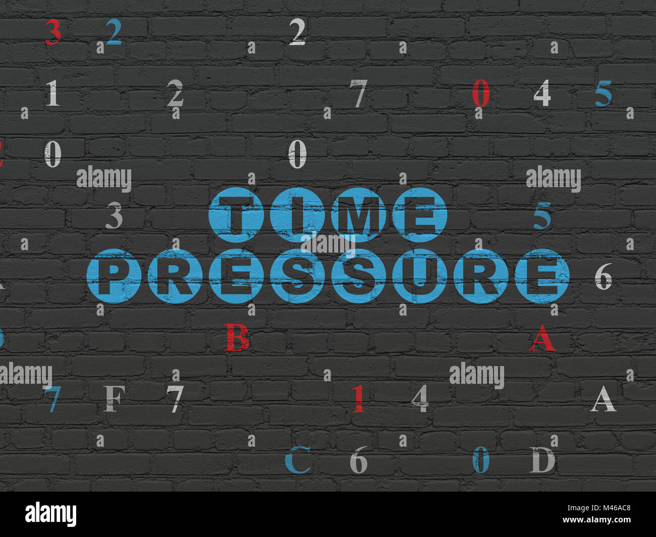 Timeline concept: Time Pressure on wall background Stock Photo - Alamy