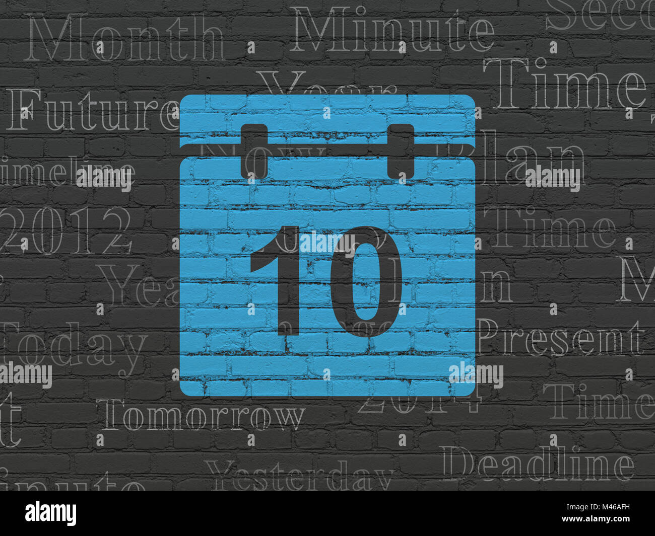 Timeline concept: Calendar on wall background Stock Photo - Alamy