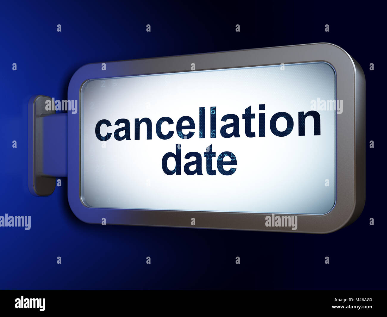 Time concept: Cancellation Date on billboard background Stock Photo - Alamy