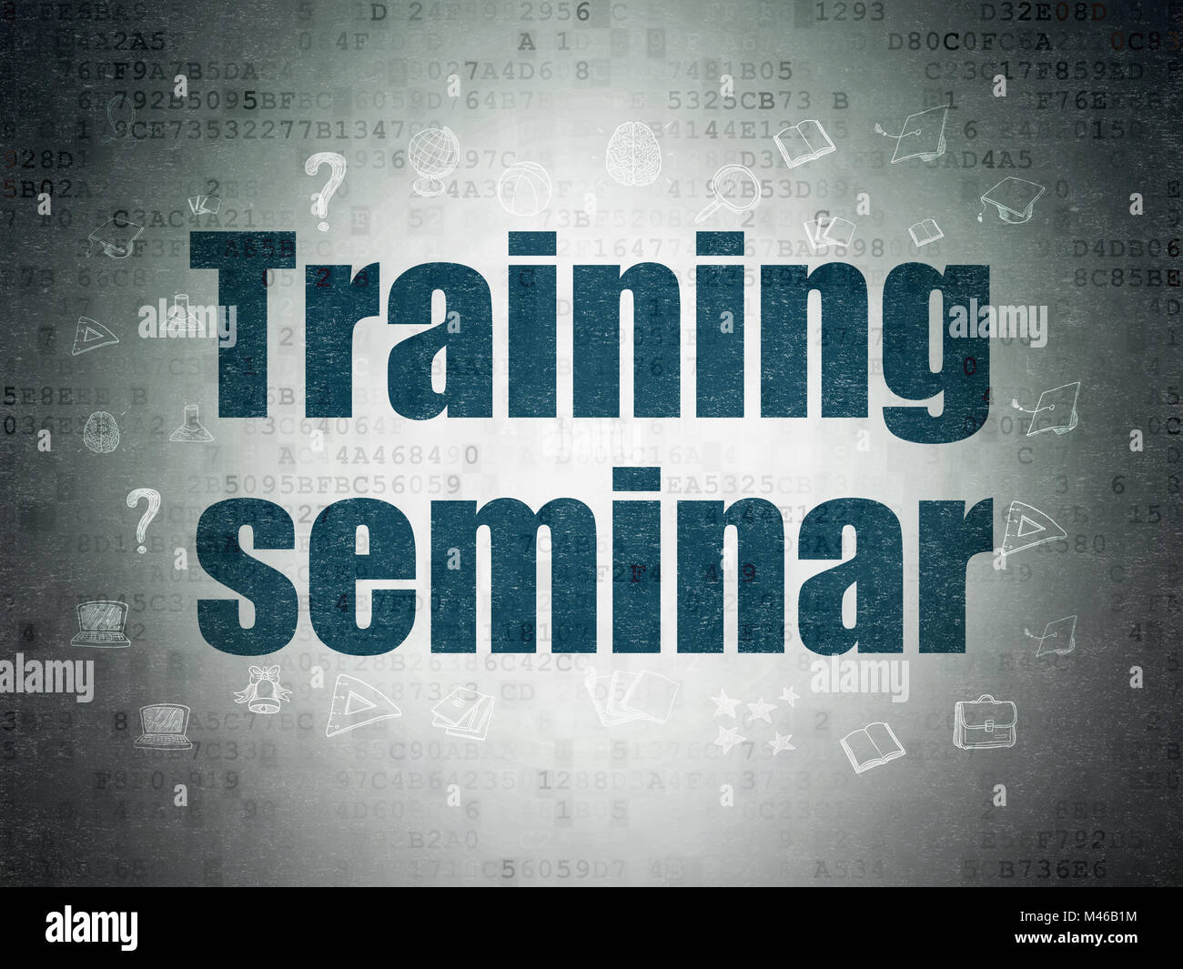 Education concept: Training Seminar on Digital Data Paper background ...