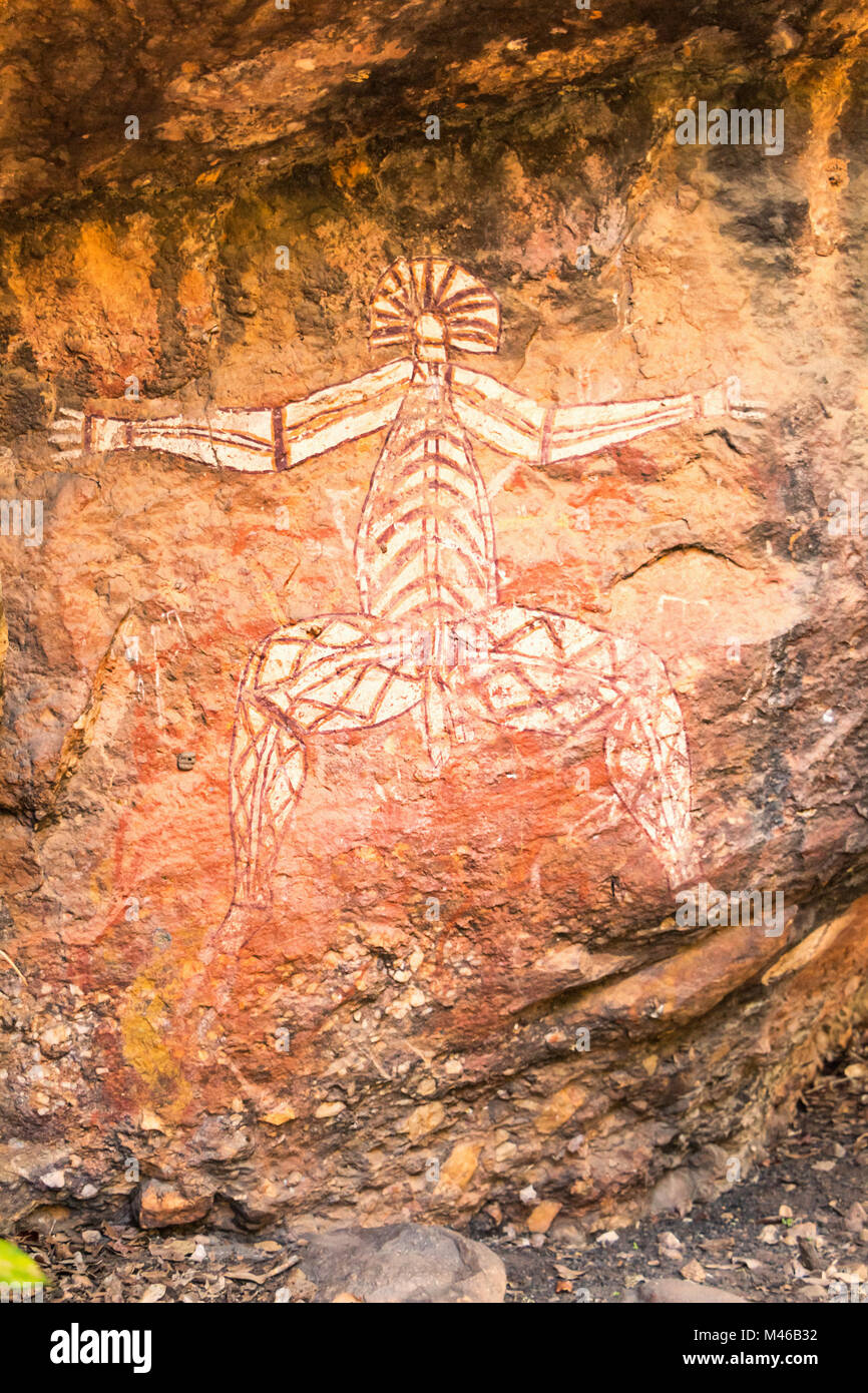 Aboriginal rock art in Kakadu National Park Australia Stock Photo - Alamy