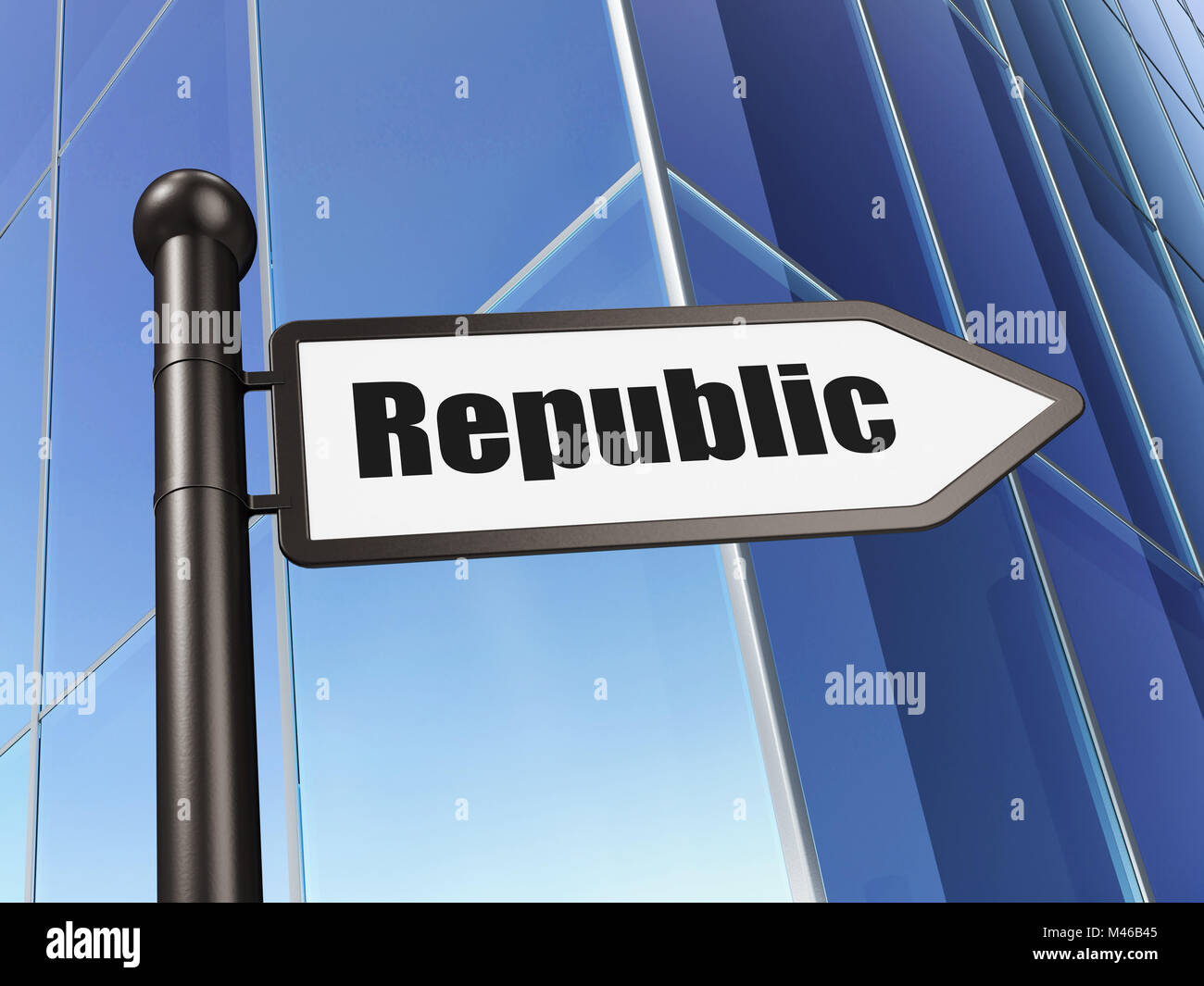 Politics concept: sign Republic on Building background Stock Photo - Alamy