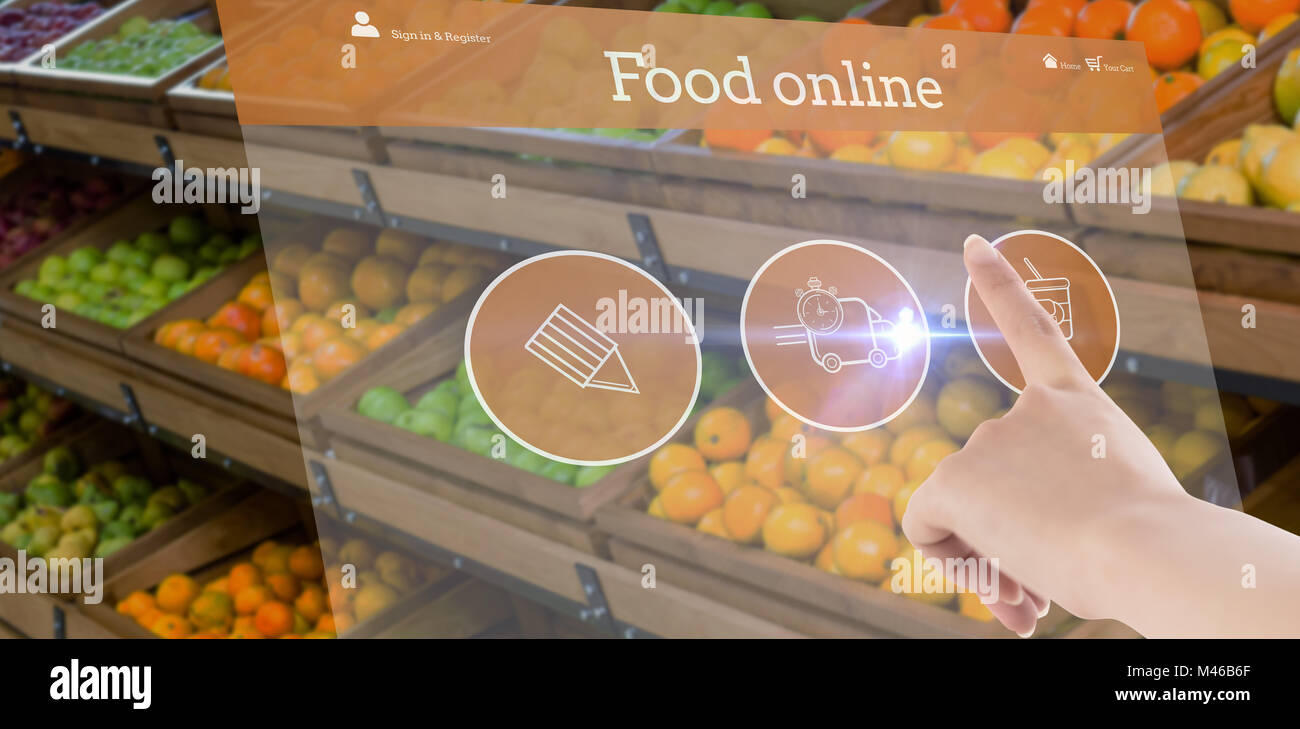 Hand pointing to fruit hi-res stock photography and images - Alamy