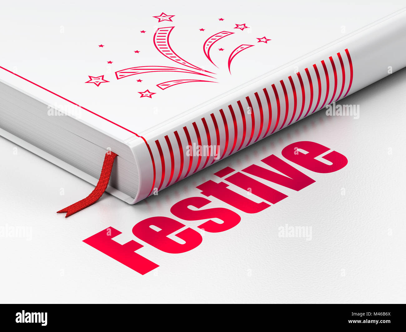 Entertainment, concept: book Fireworks, Festive on white background ...