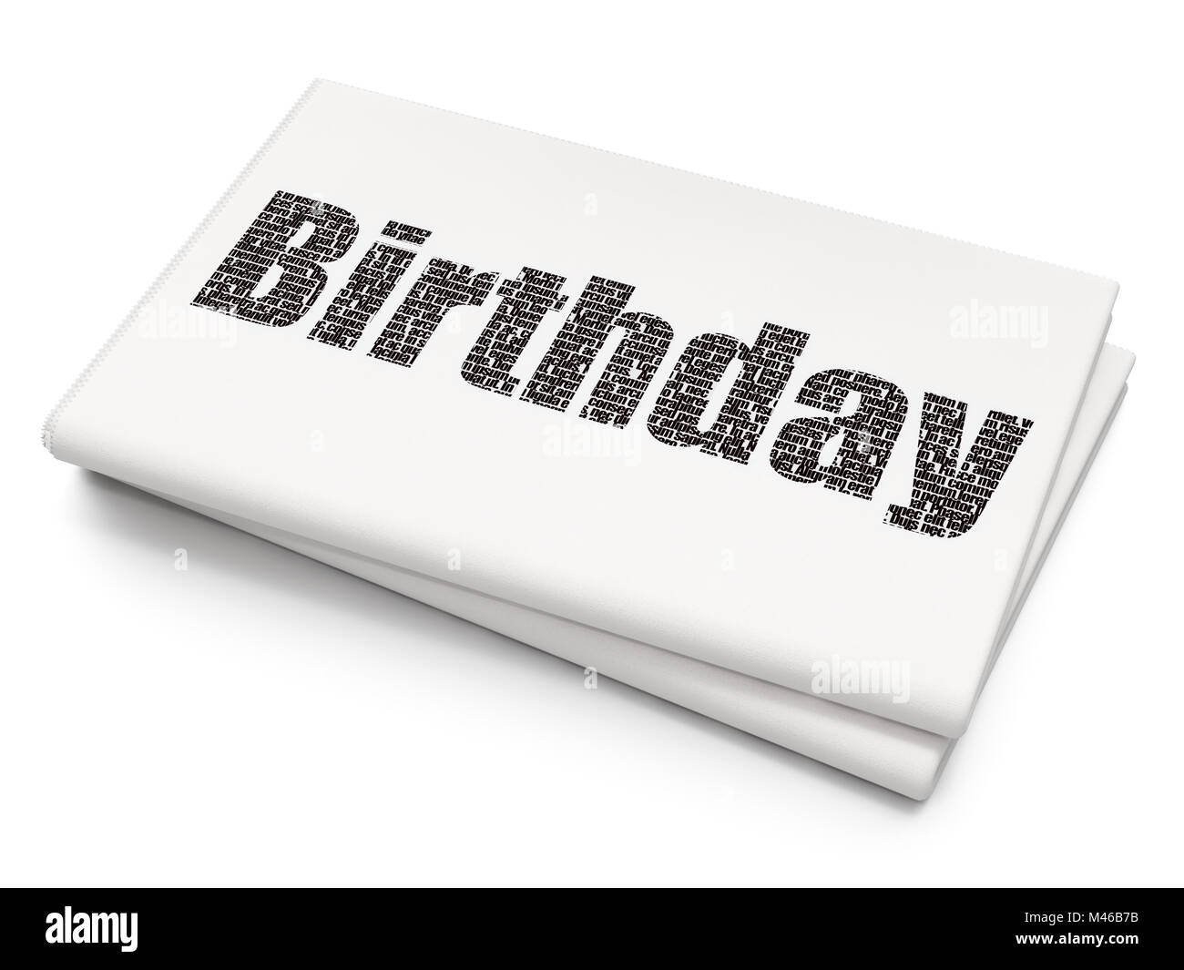 Holiday concept: Birthday on Blank Newspaper background Stock Photo - Alamy