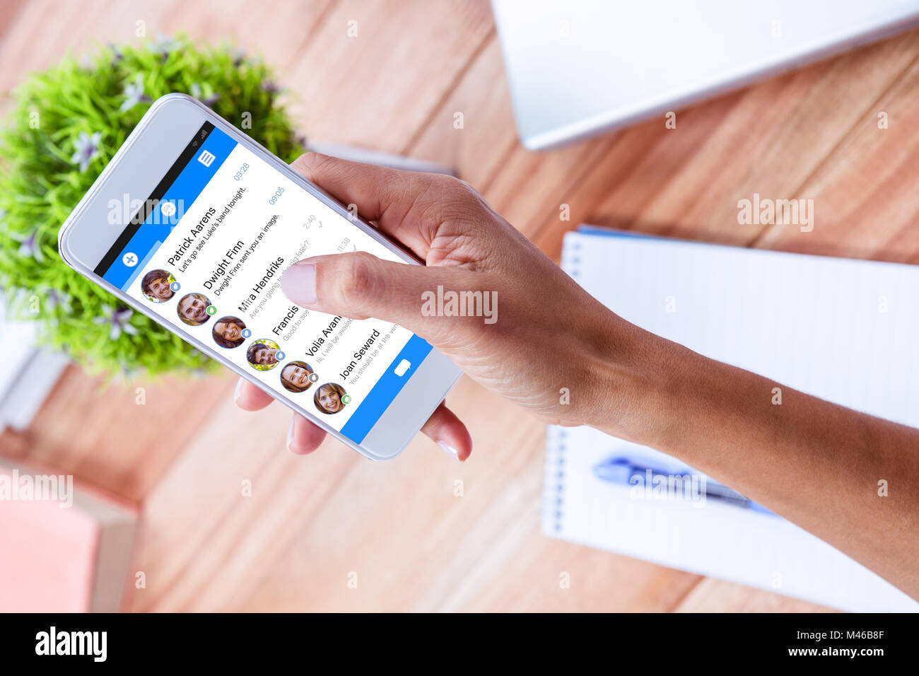 Composite image of smartphone app menu Stock Photo - Alamy