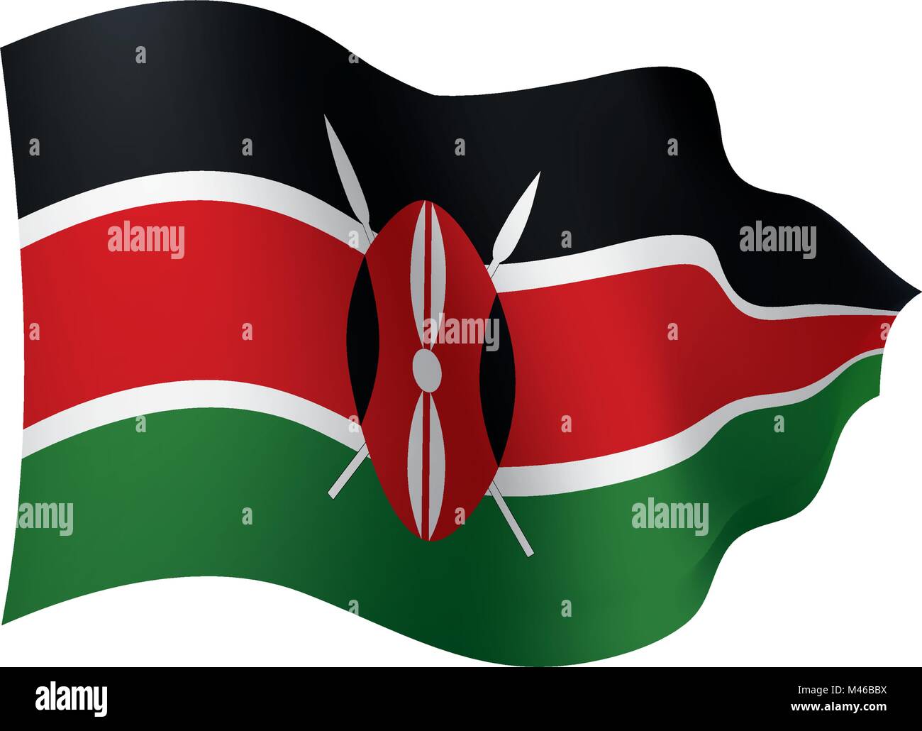 Kenya flag, vector illustration Stock Vector Image & Art - Alamy