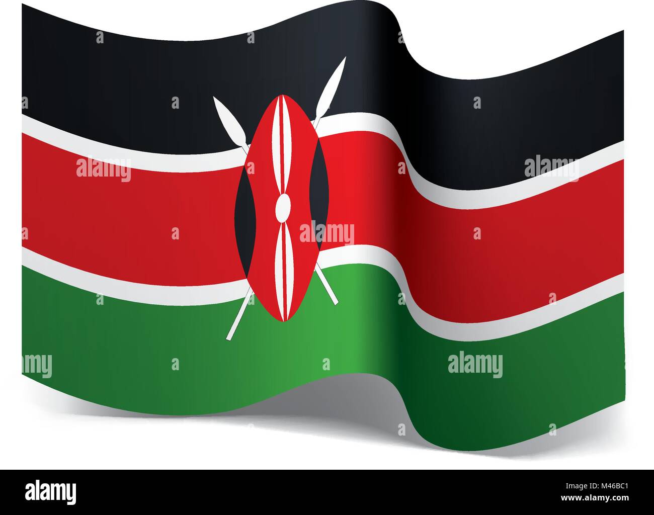 Kenya flag, vector illustration Stock Vector Image & Art - Alamy