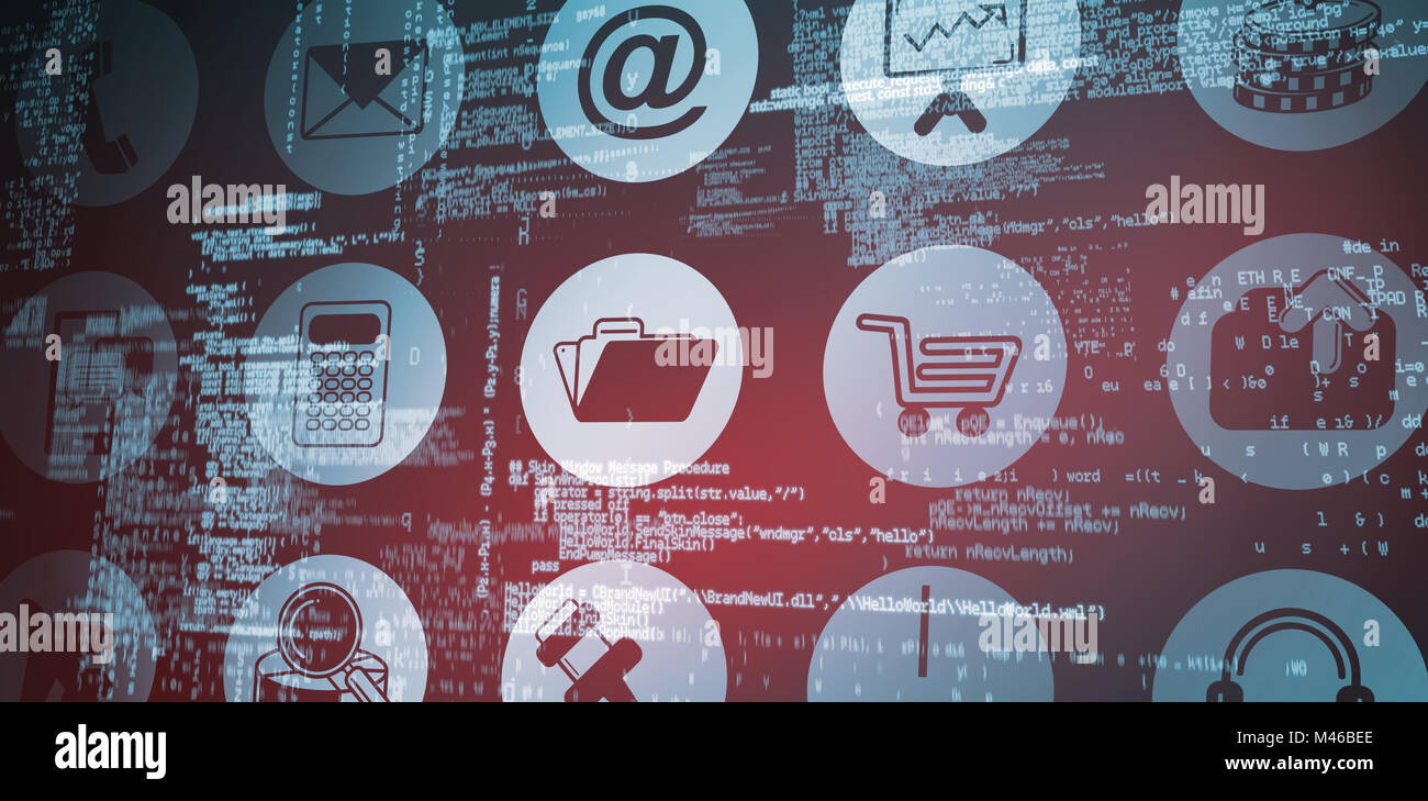 Composite image of blue codes Stock Photo - Alamy