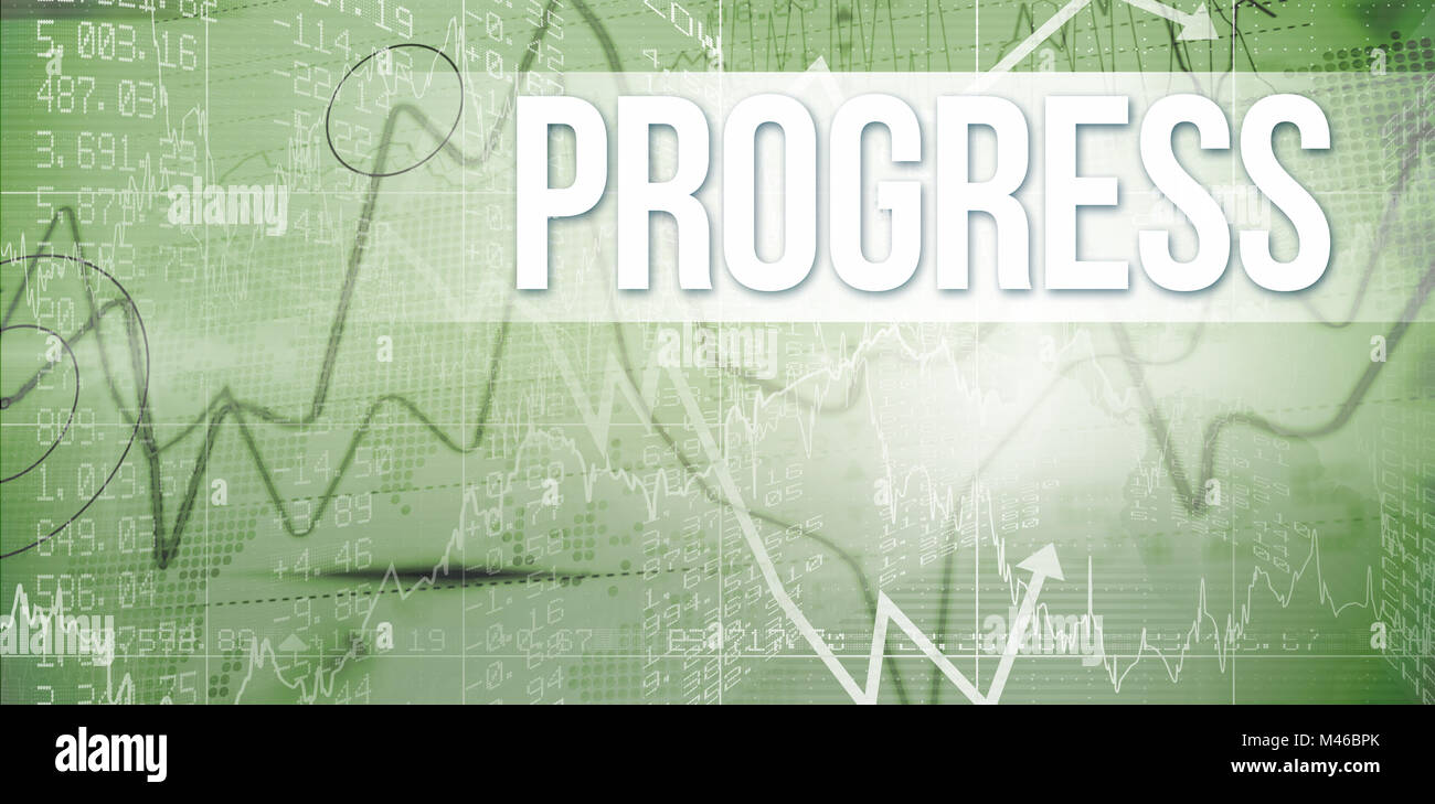 Progress against stocks and shares on black background Stock Photo - Alamy