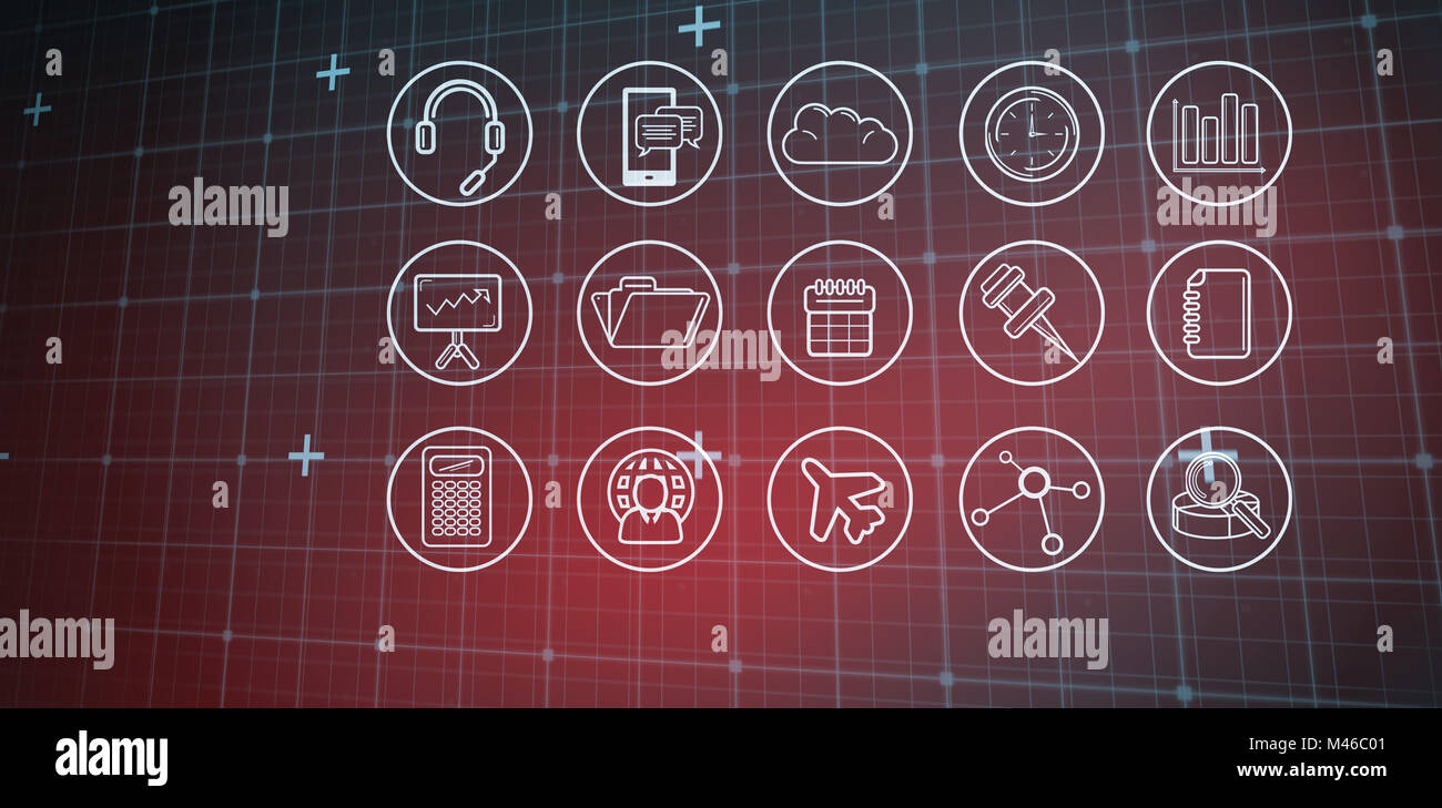 Composite image of blue matrix Stock Photo - Alamy