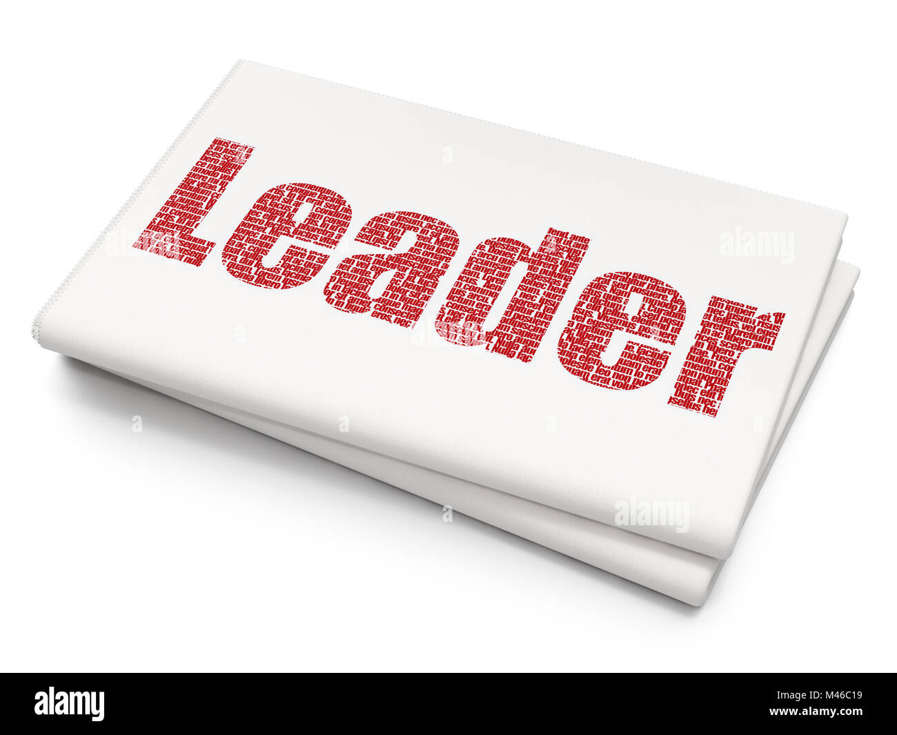 Finance concept: Leader on Blank Newspaper background Stock Photo - Alamy