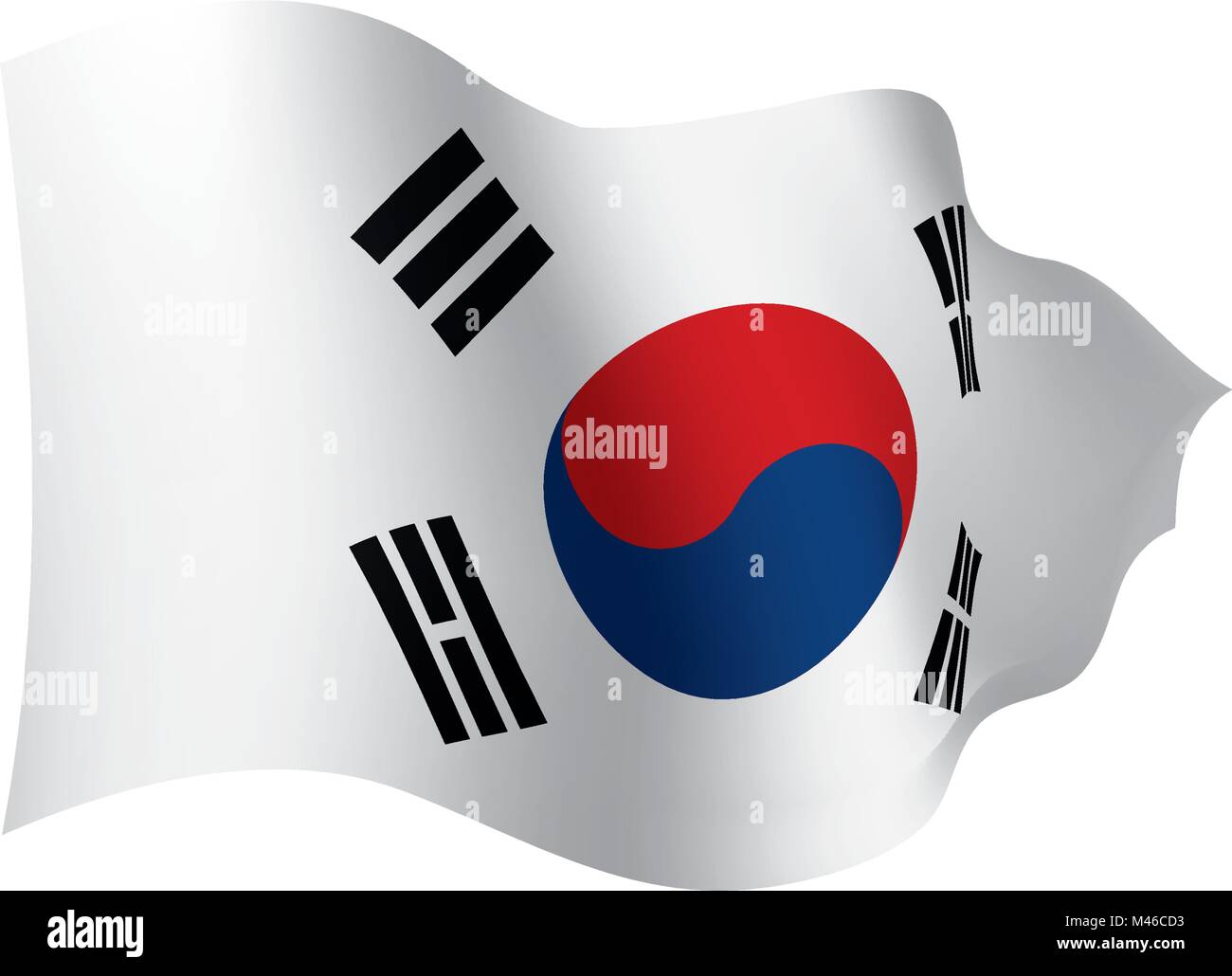 South Korean flag, vector illustration Stock Vector Image & Art - Alamy