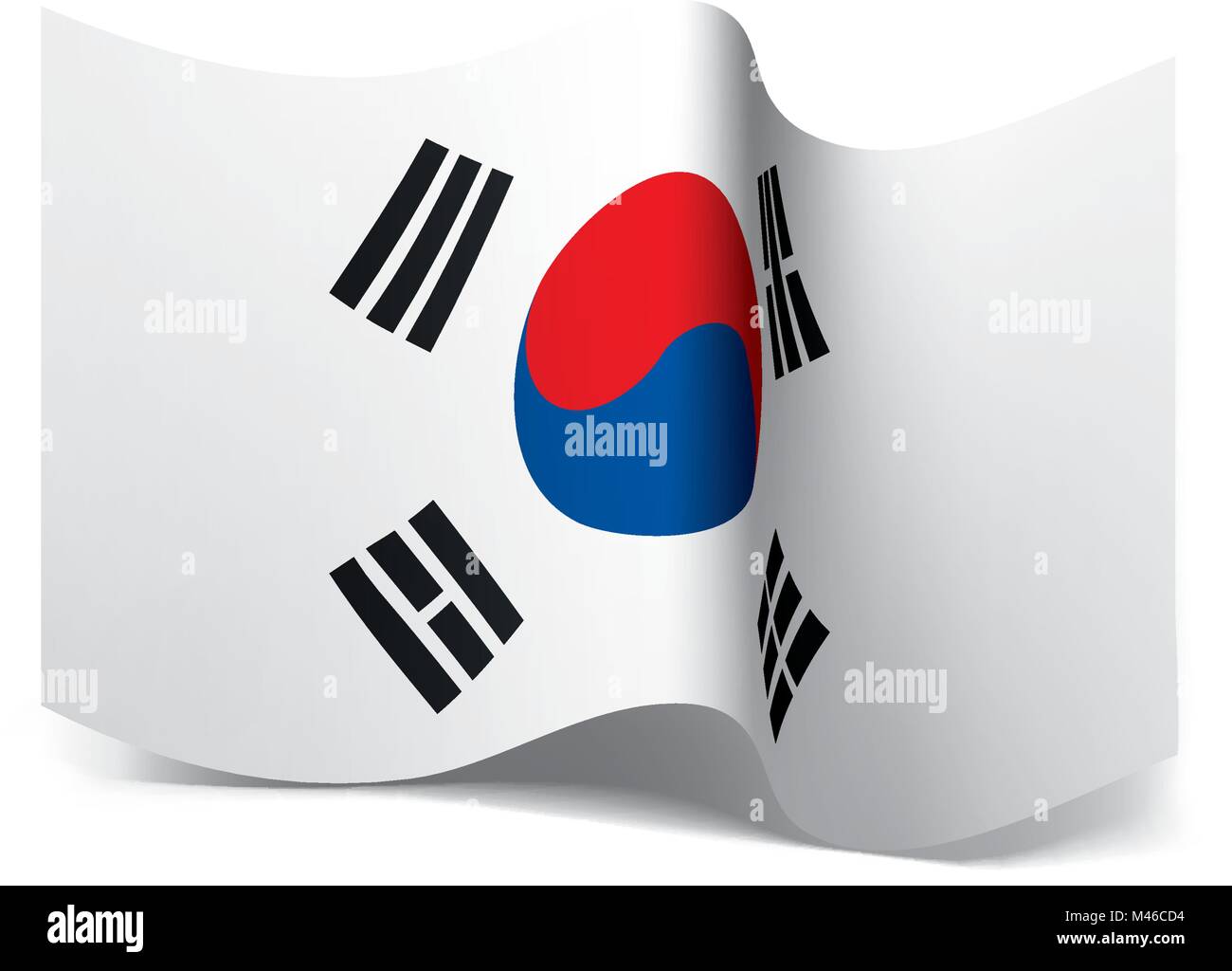 South Korean flag, vector illustration Stock Vector Image & Art - Alamy