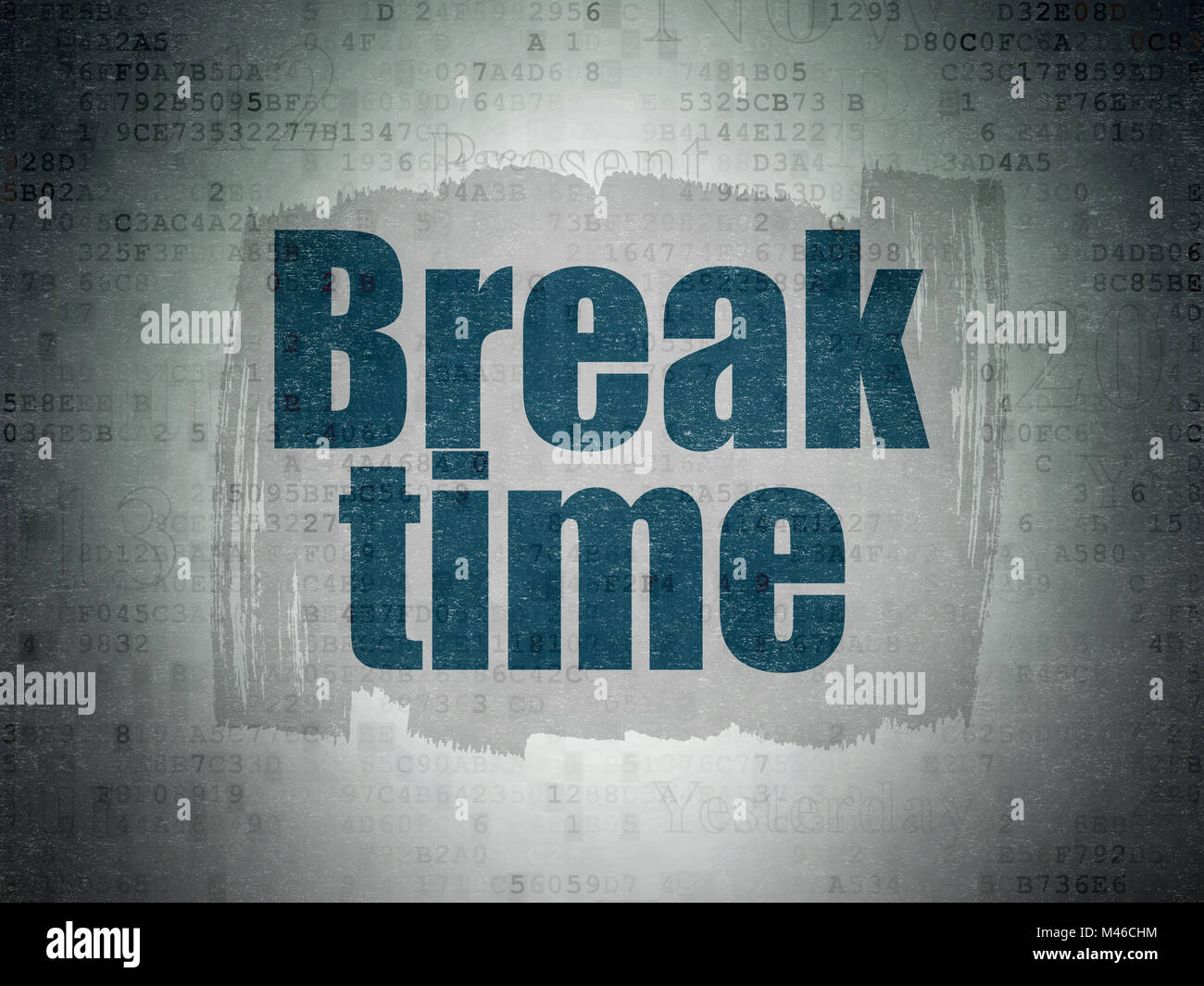 Timeline concept: Break Time on Digital Data Paper background Stock ...