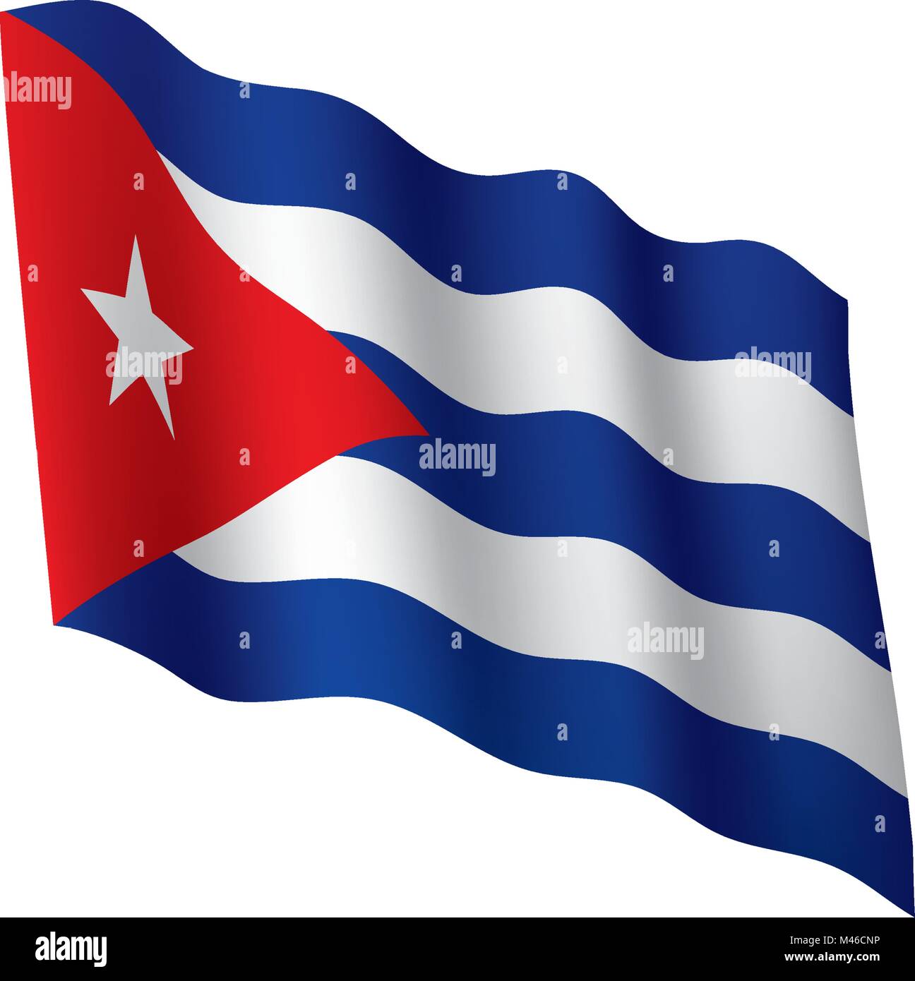 Wavy cuban flag Stock Vector Images - Alamy