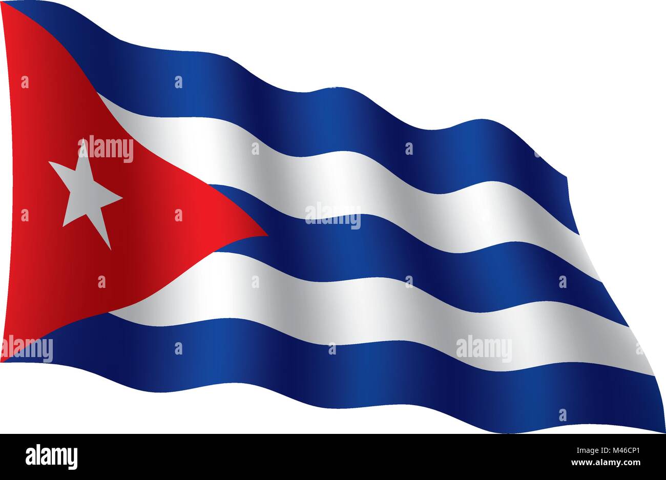 Wavy cuban flag Stock Vector Images - Alamy